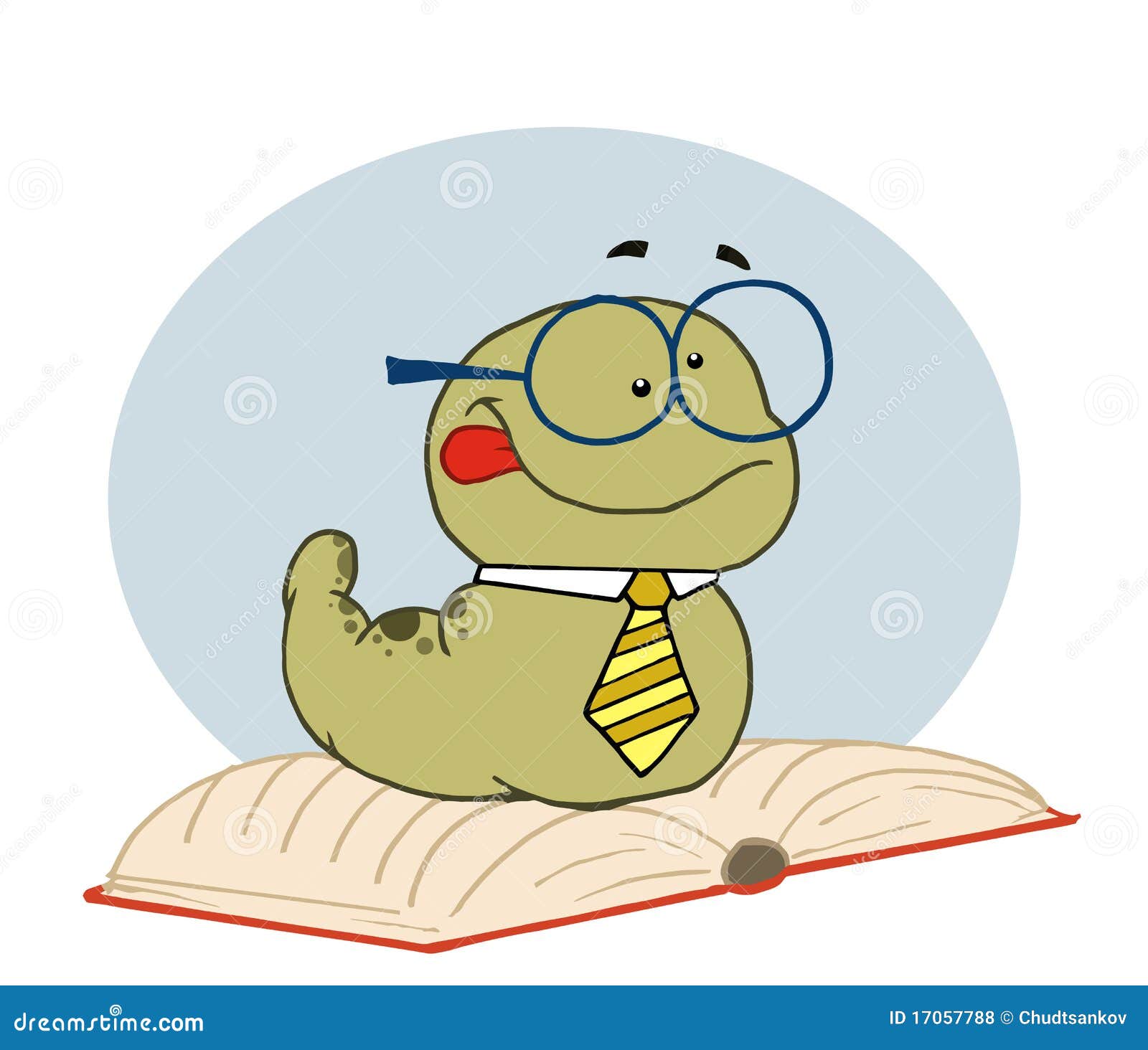 Smart Old Worm Wearing a Tie and Glasses Stock Vector - Illustration of ...
