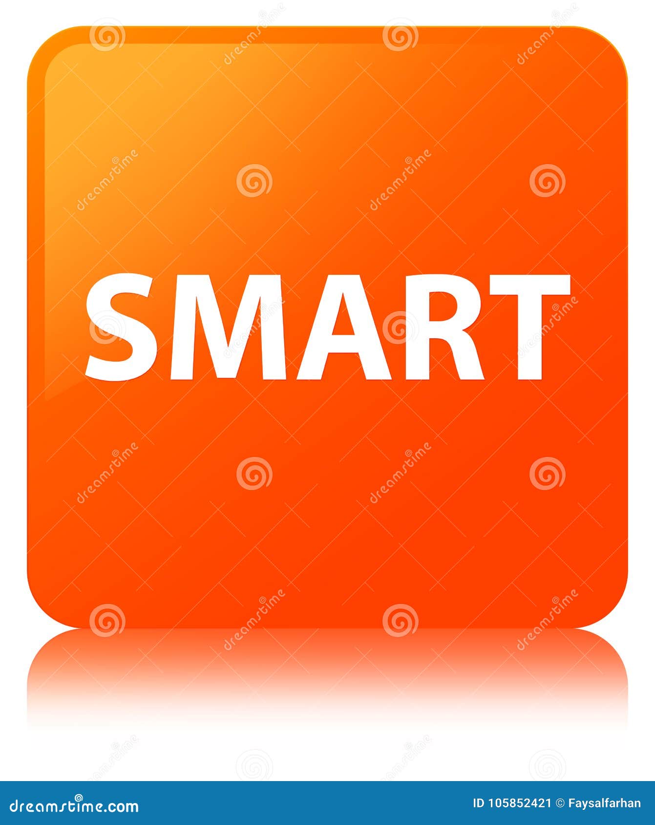 Smart orange square button stock illustration. Illustration of dressed ...