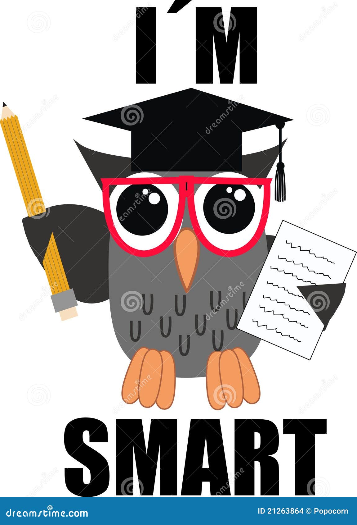 A smart owl stock vector. Illustration of artwork, abstract - 21263864