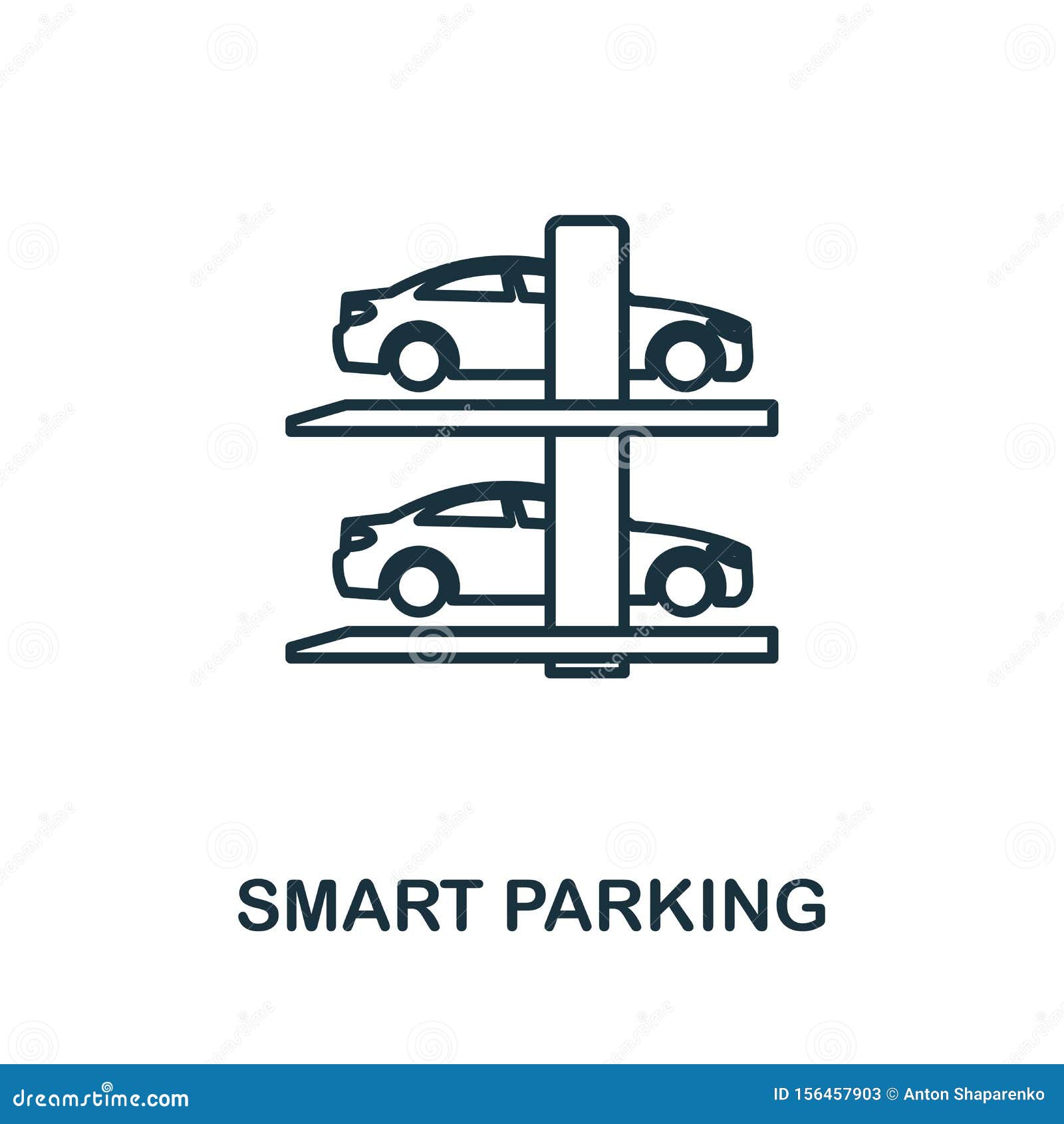 Smart Parking Outline Icon. Creative Design from Smart Devices Icon ...
