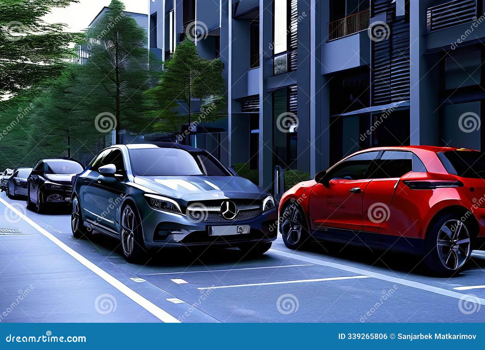 Smart Parking System Guides Vehicles To Available Parking Spaces Stock ...