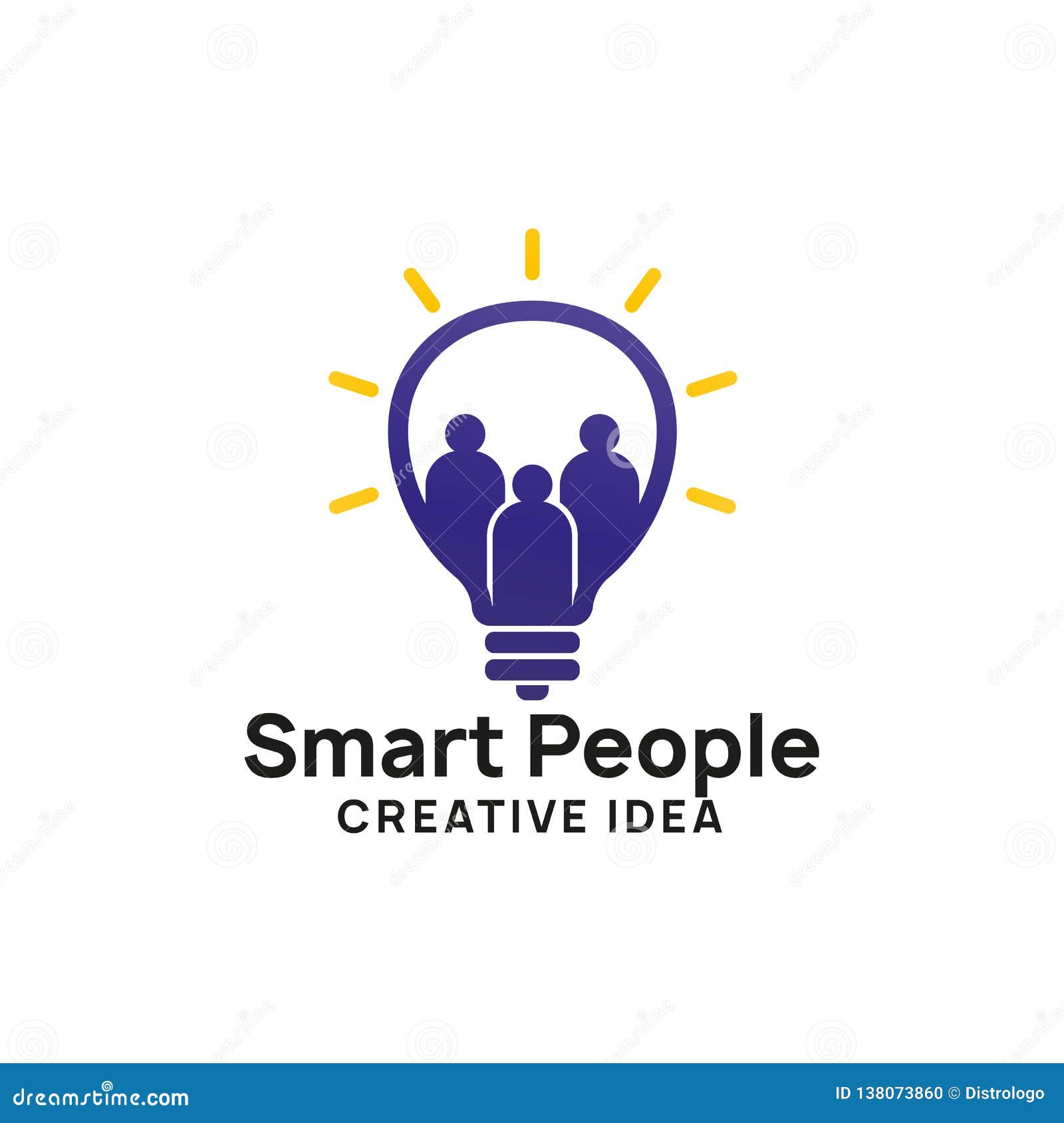 Smart People Logo Design Template. Creative Idea Logo Design. Bulb Icon ...