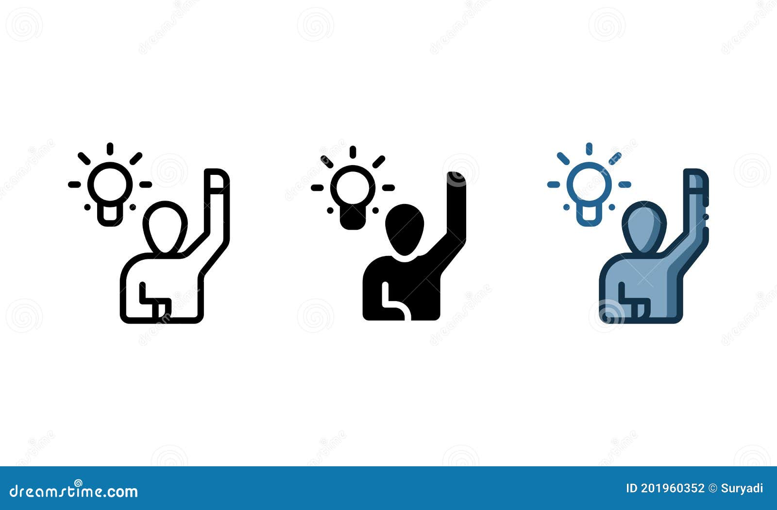 Smart Person Icon Represented by Person and Light Bulb Stock Vector ...