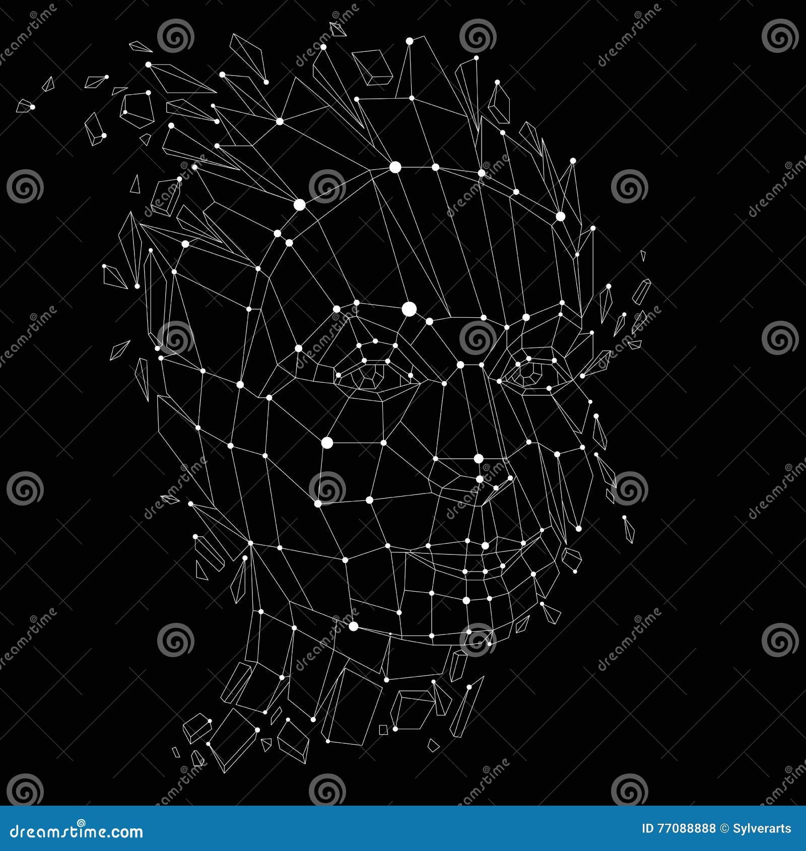 Smart Person and Mind Concept, Human Head Exploding and Breaks Stock Vector - Illustration of ...