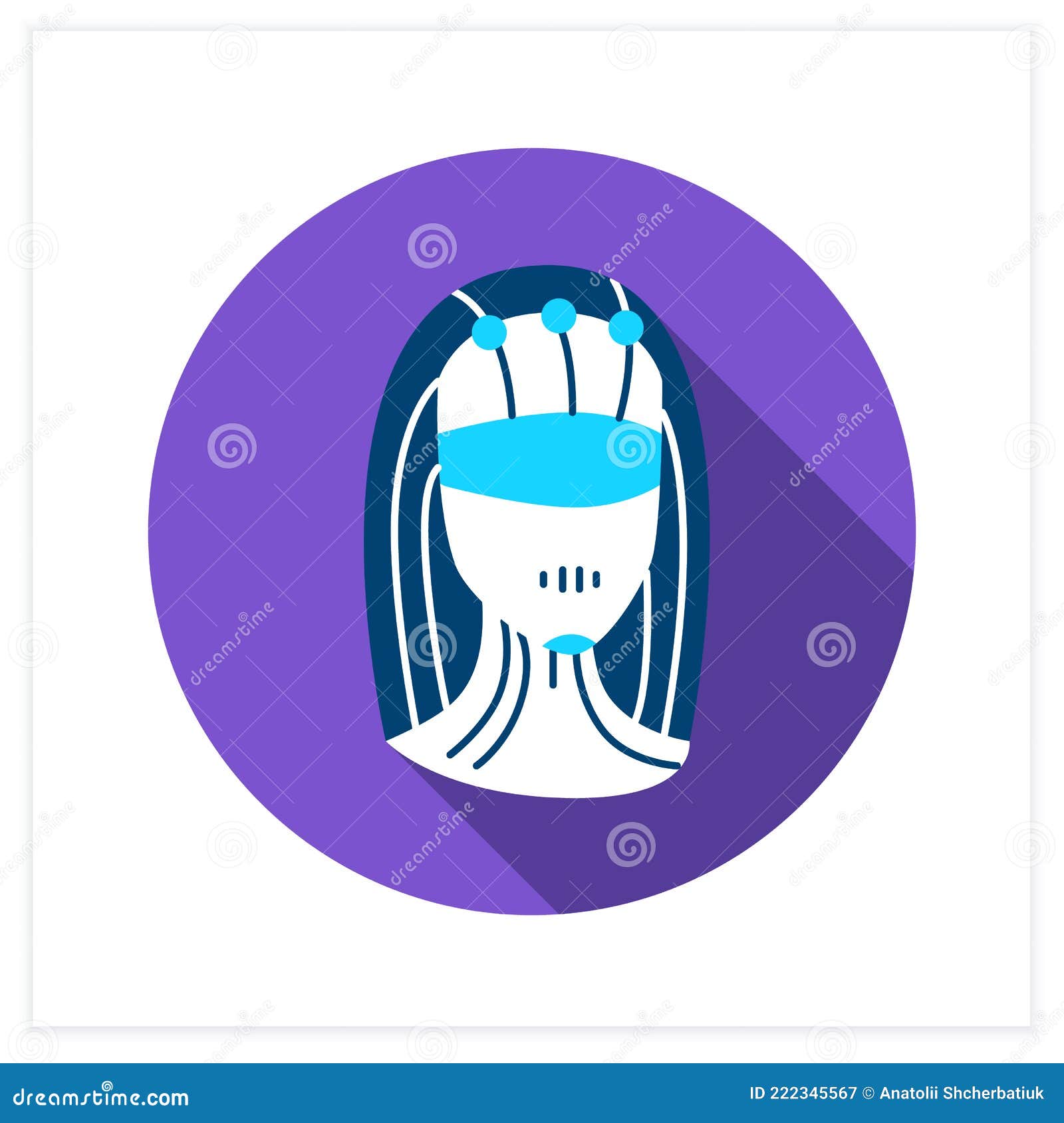 Smart Personal Assistant Flat Icon Stock Vector - Illustration of house ...