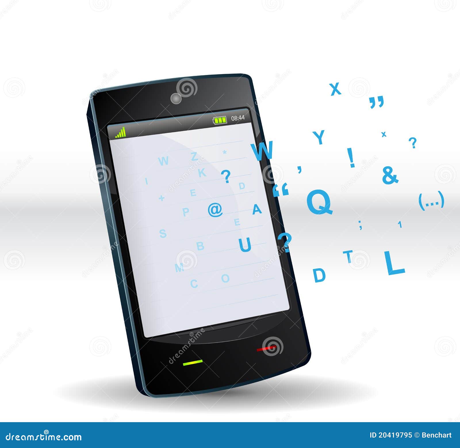 Smart Phone ABC stock illustration. Illustration of literature - 20419795