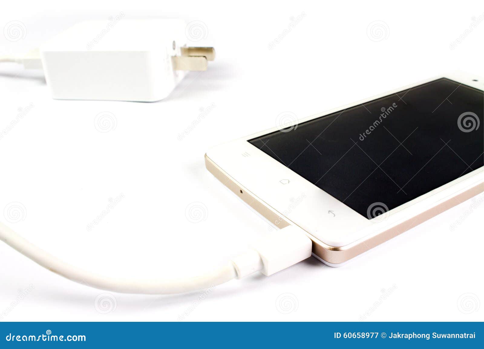 Smart Phone and Adapter Cable Stock Image - Image of communication ...