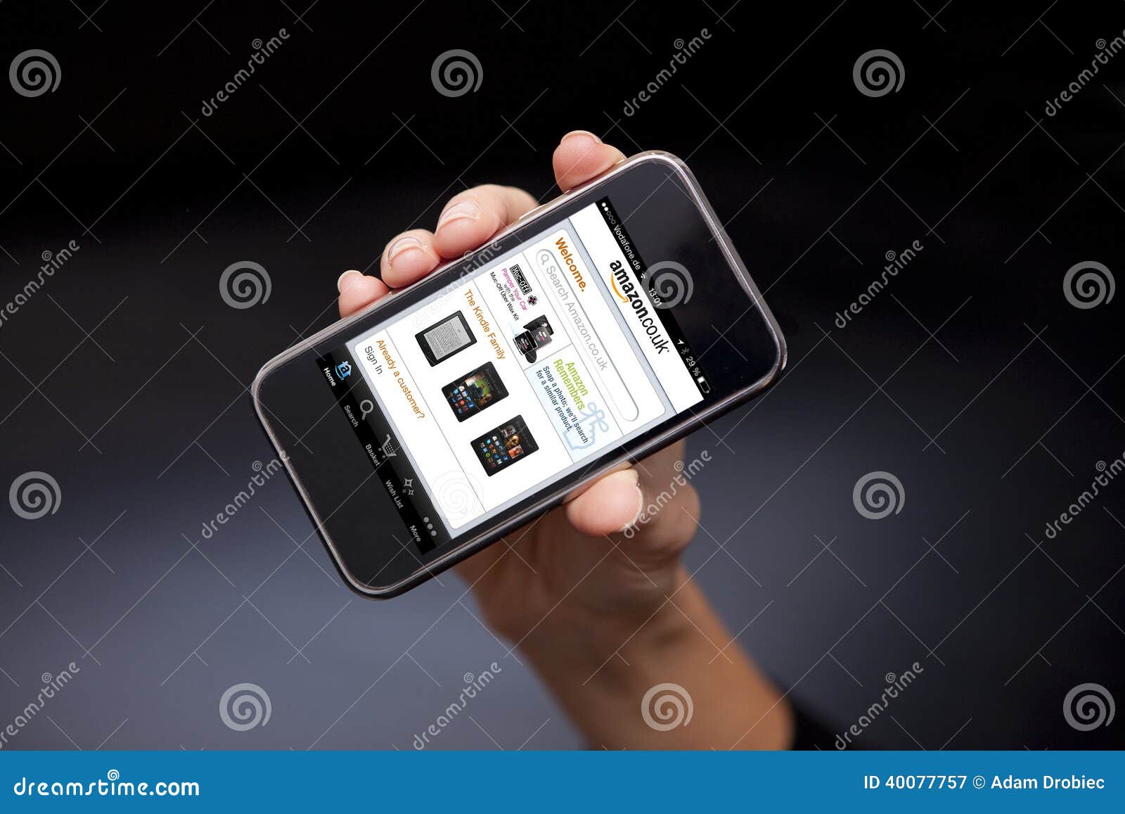 Smart phone amazon display editorial photography. Image of organizer ...