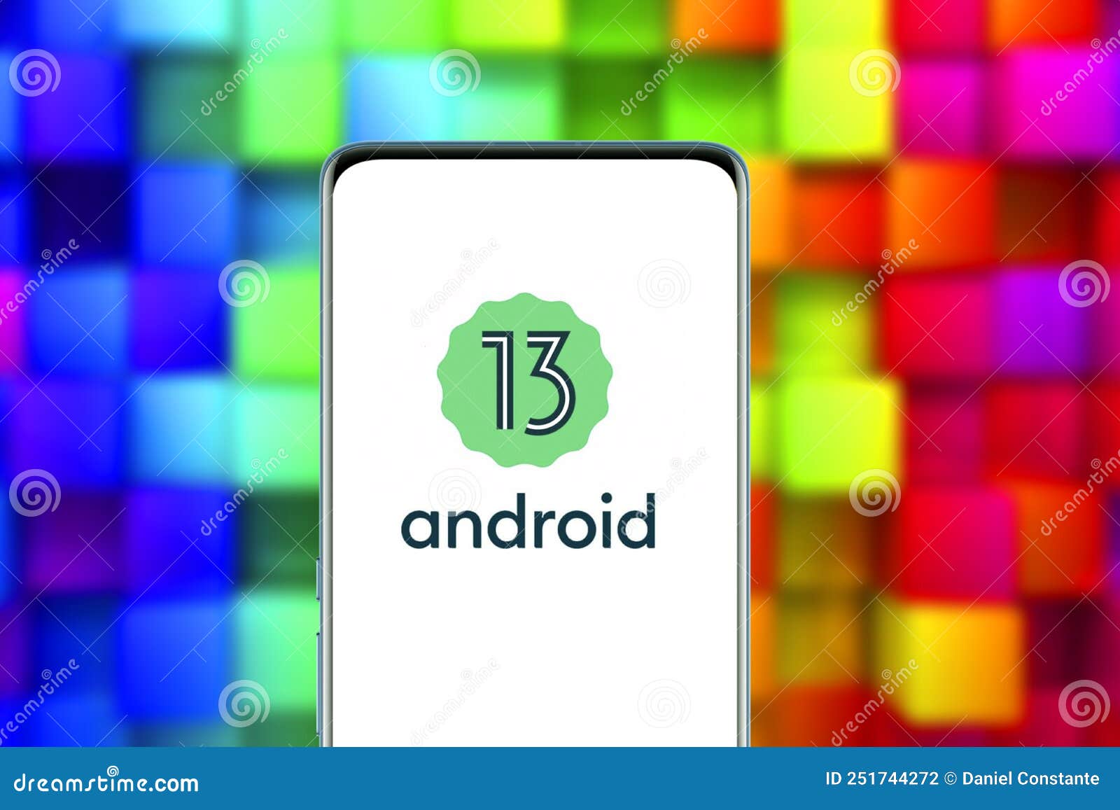 Smart Phone 2022 with Android 13 Logo. Google Operating System ...