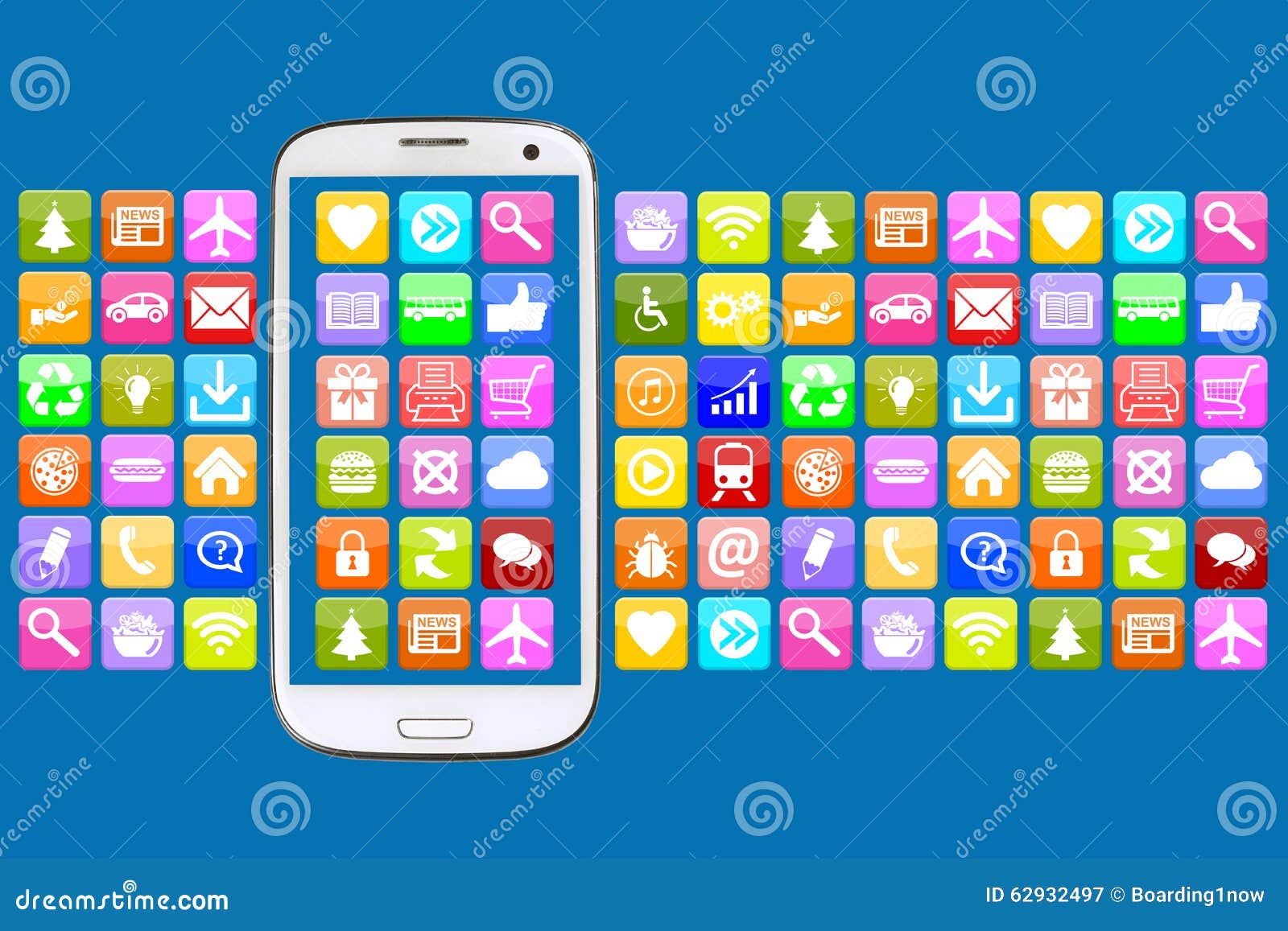 Smart Phone with Application Apps App for Internet Communication Stock ...