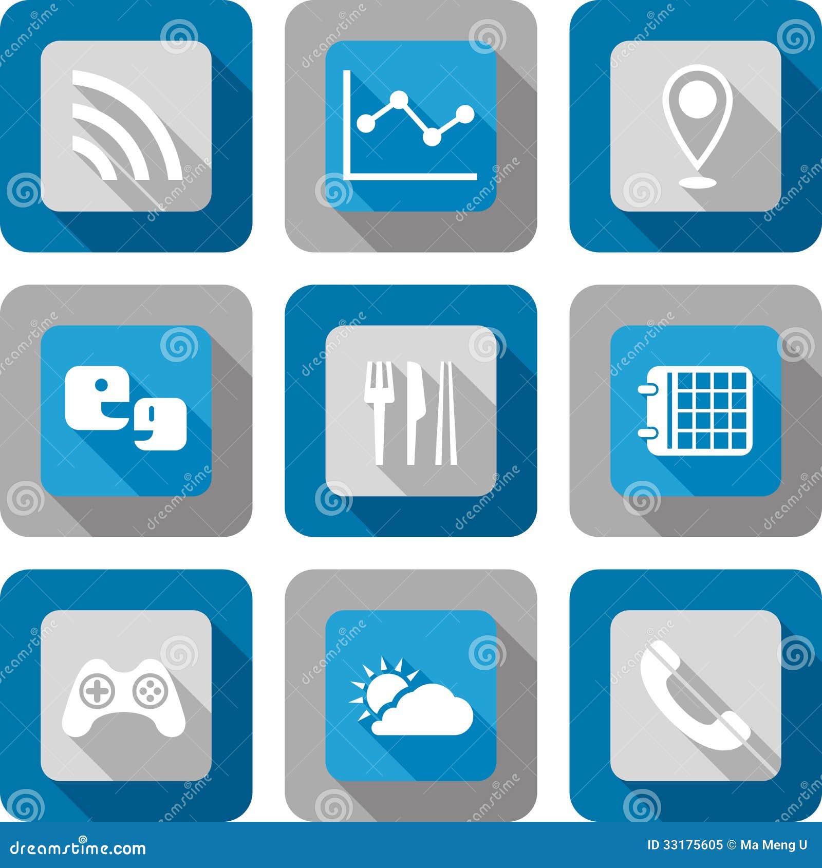 Smart Phone Application Icon Set Stock Vector - Illustration of page ...