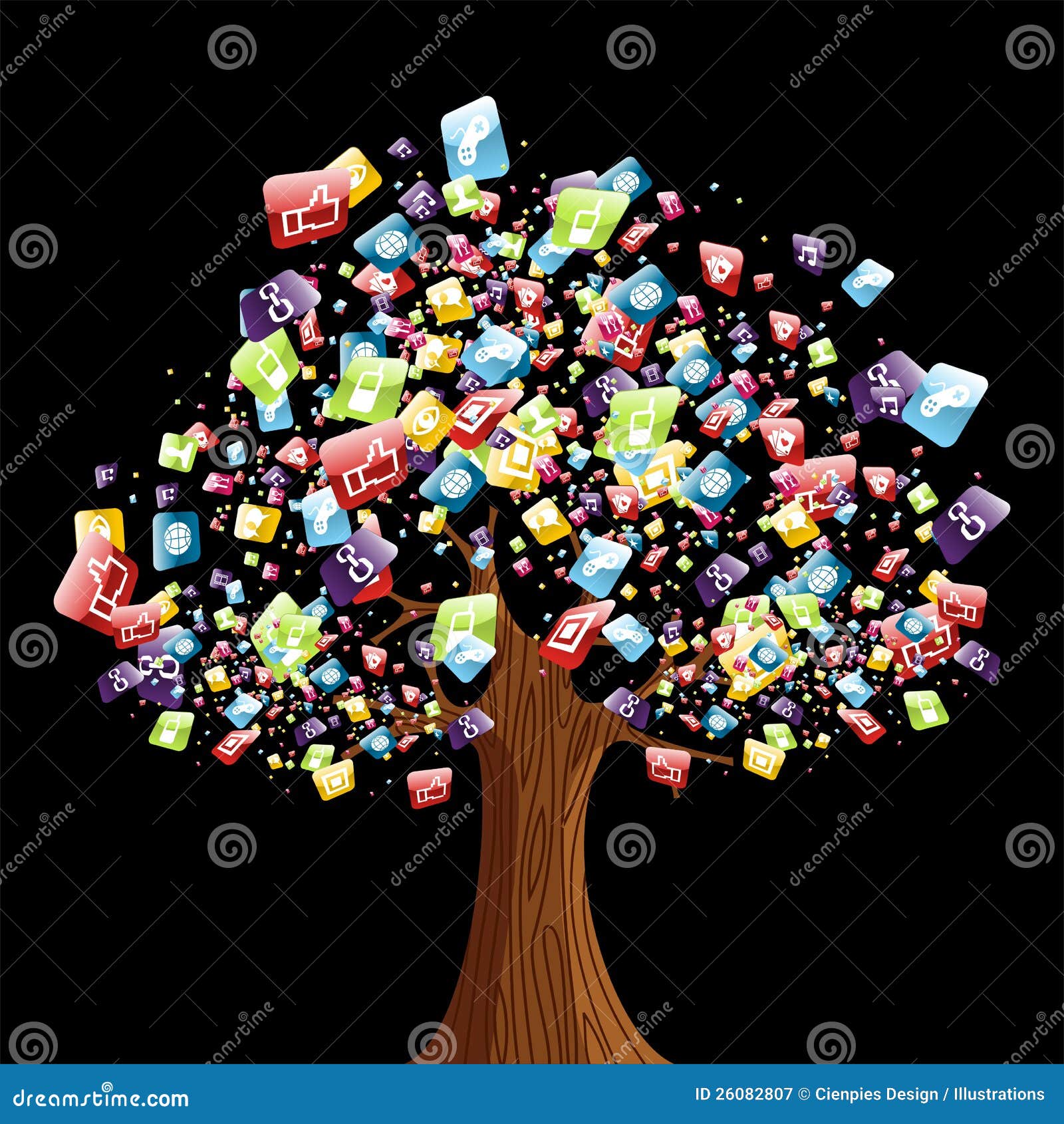 Smart Tree Artificial Intelligence Brain Technology Nature Science ...