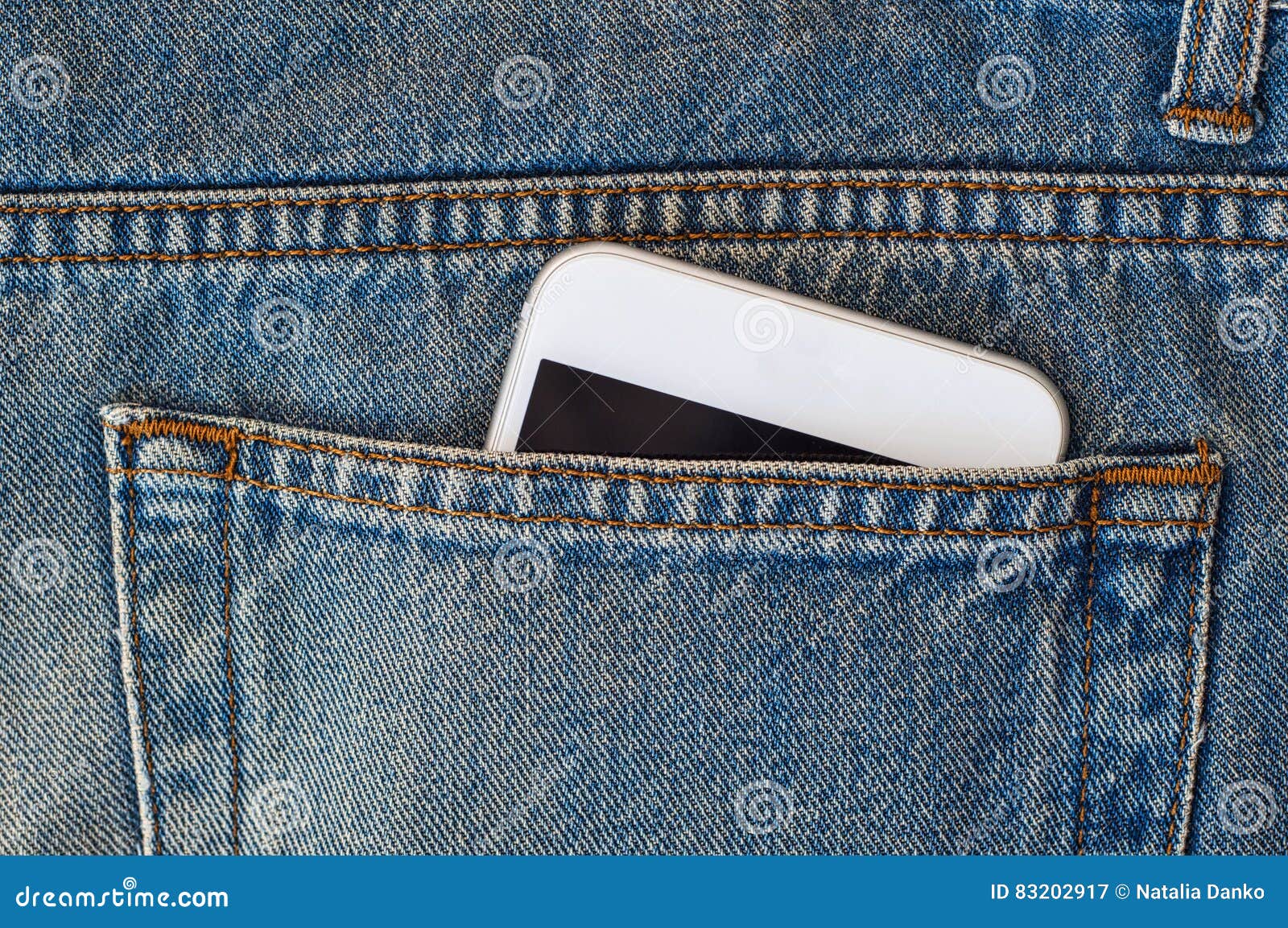Smart Phone in the Back Pocket of Jeans Stock Image - Image of slim ...