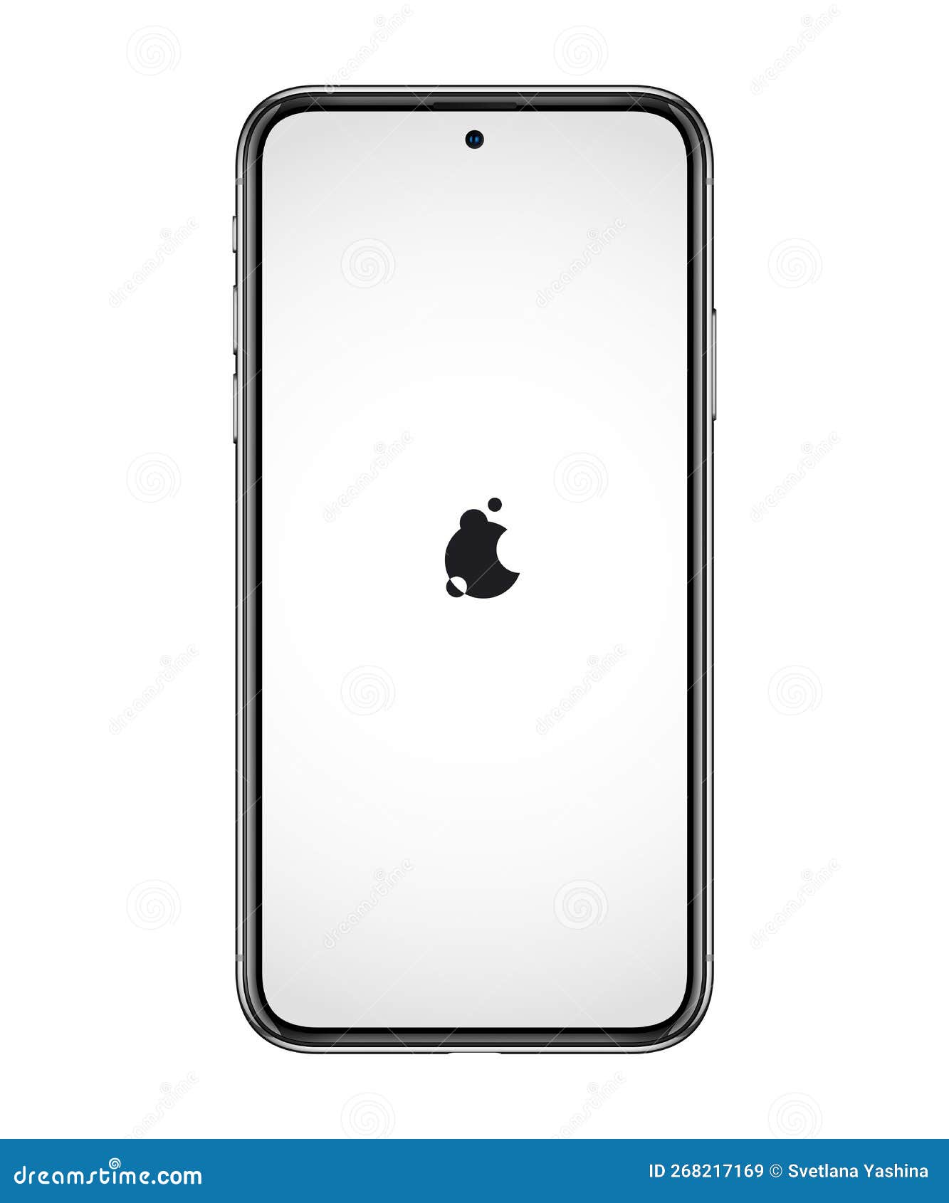 Smart Phone with Blank Screen Design Isolated on White. Cellphone Frame ...