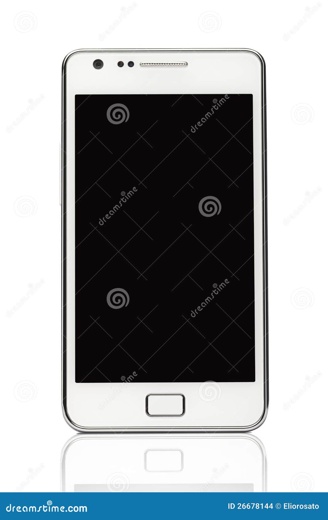 Smart Phone with a Blank Screen Isolated on White Stock Photo - Image ...