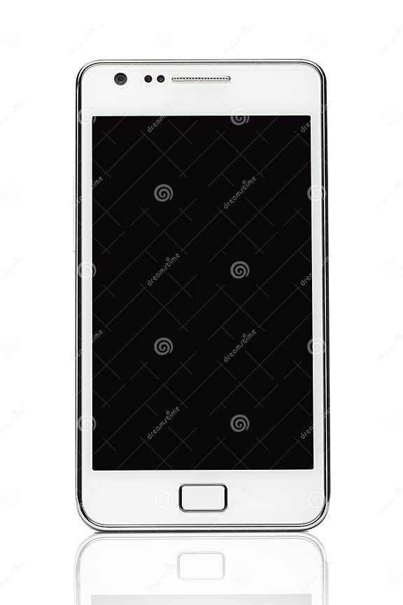 Smart Phone with a Blank Screen Isolated on White Stock Photo - Image ...