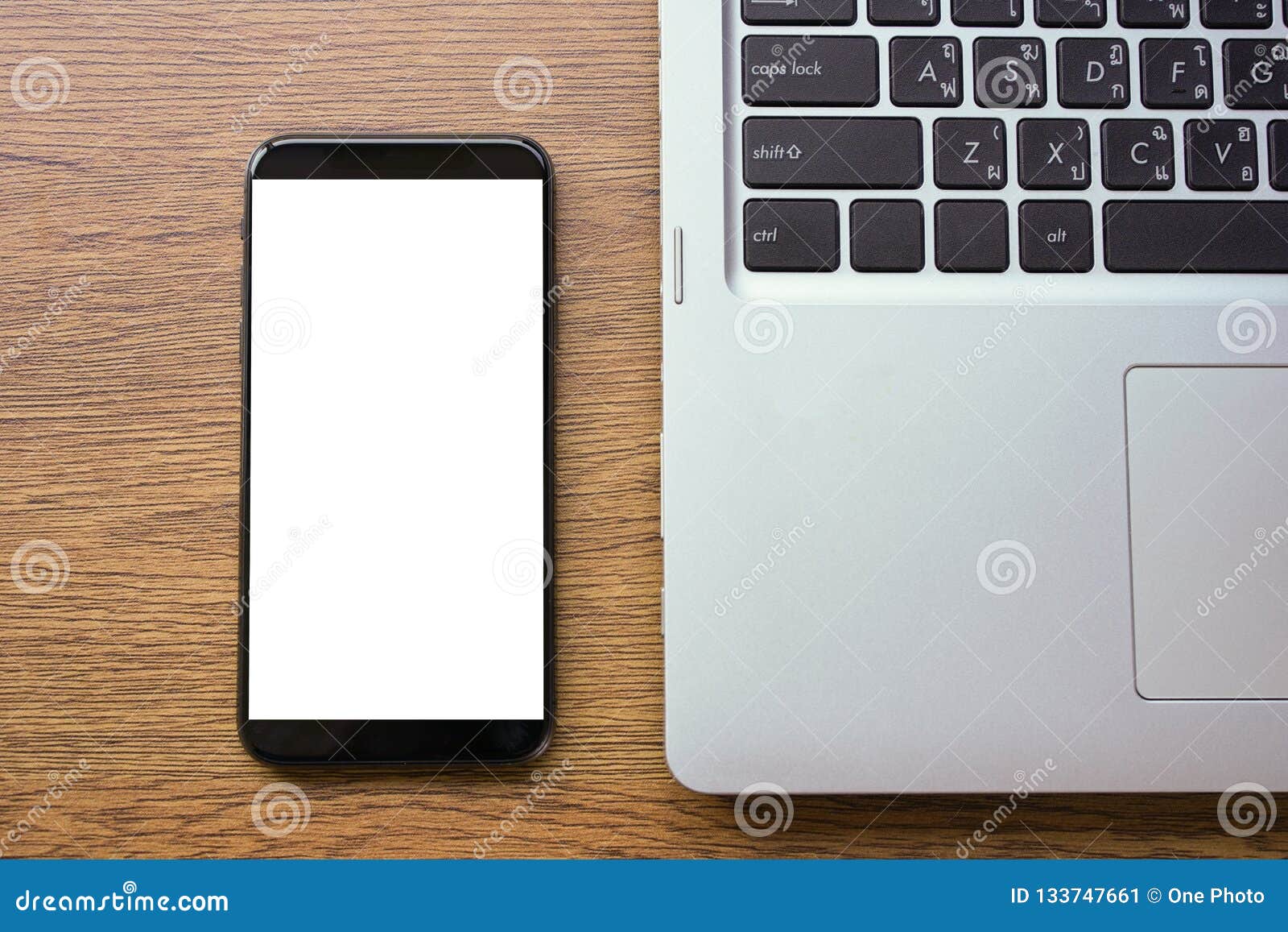 Smart Phone with Blank Screen Phone Screen Mockup Close Up Stock Image ...