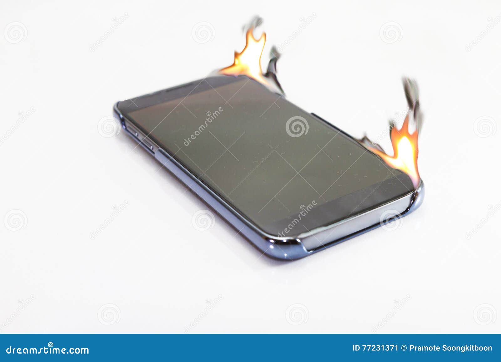 Smart phone burning stock image. Image of cell, flame - 77231371