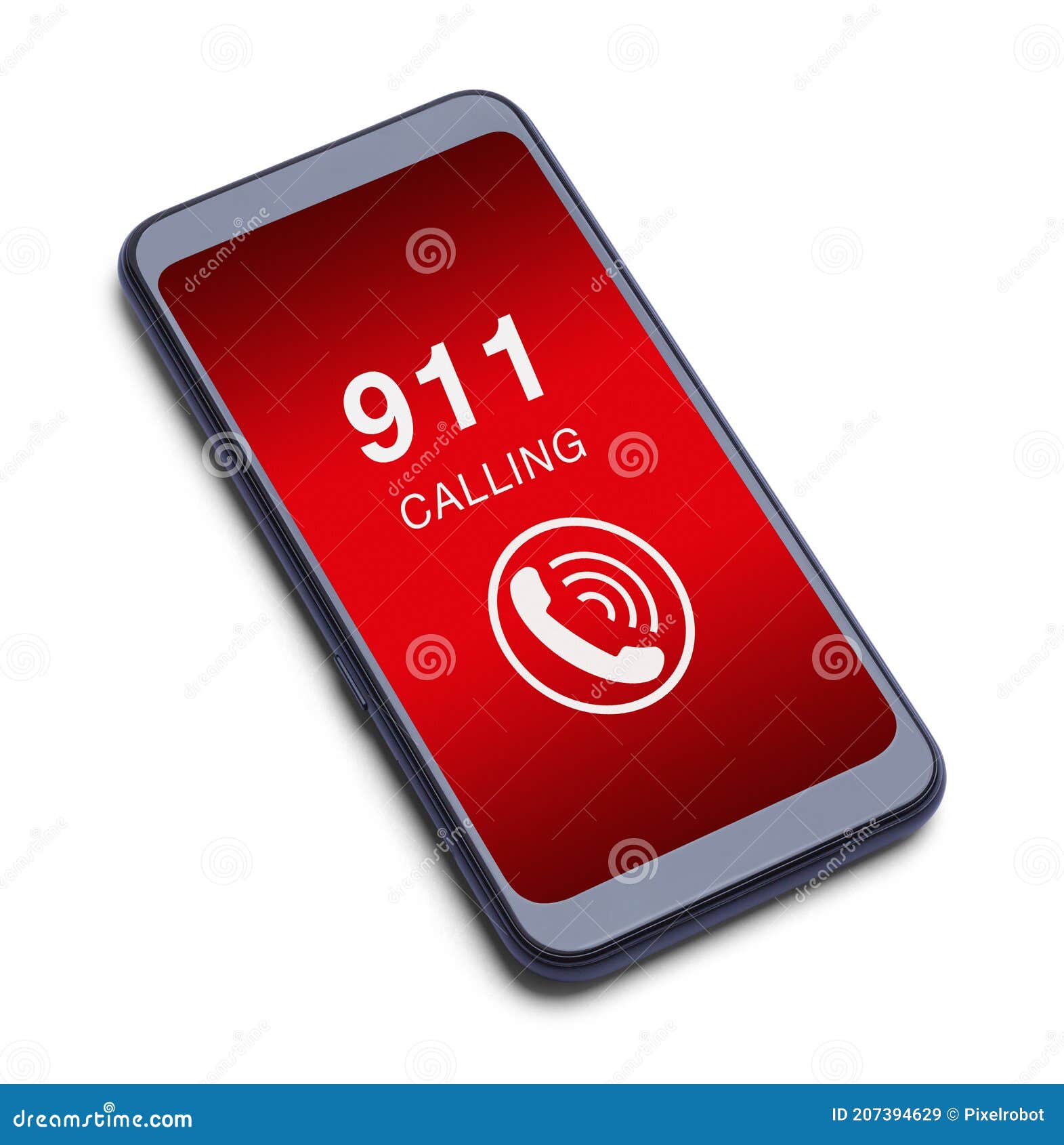 Smart Phone 911 Call editorial stock image. Image of hospital - 207394629