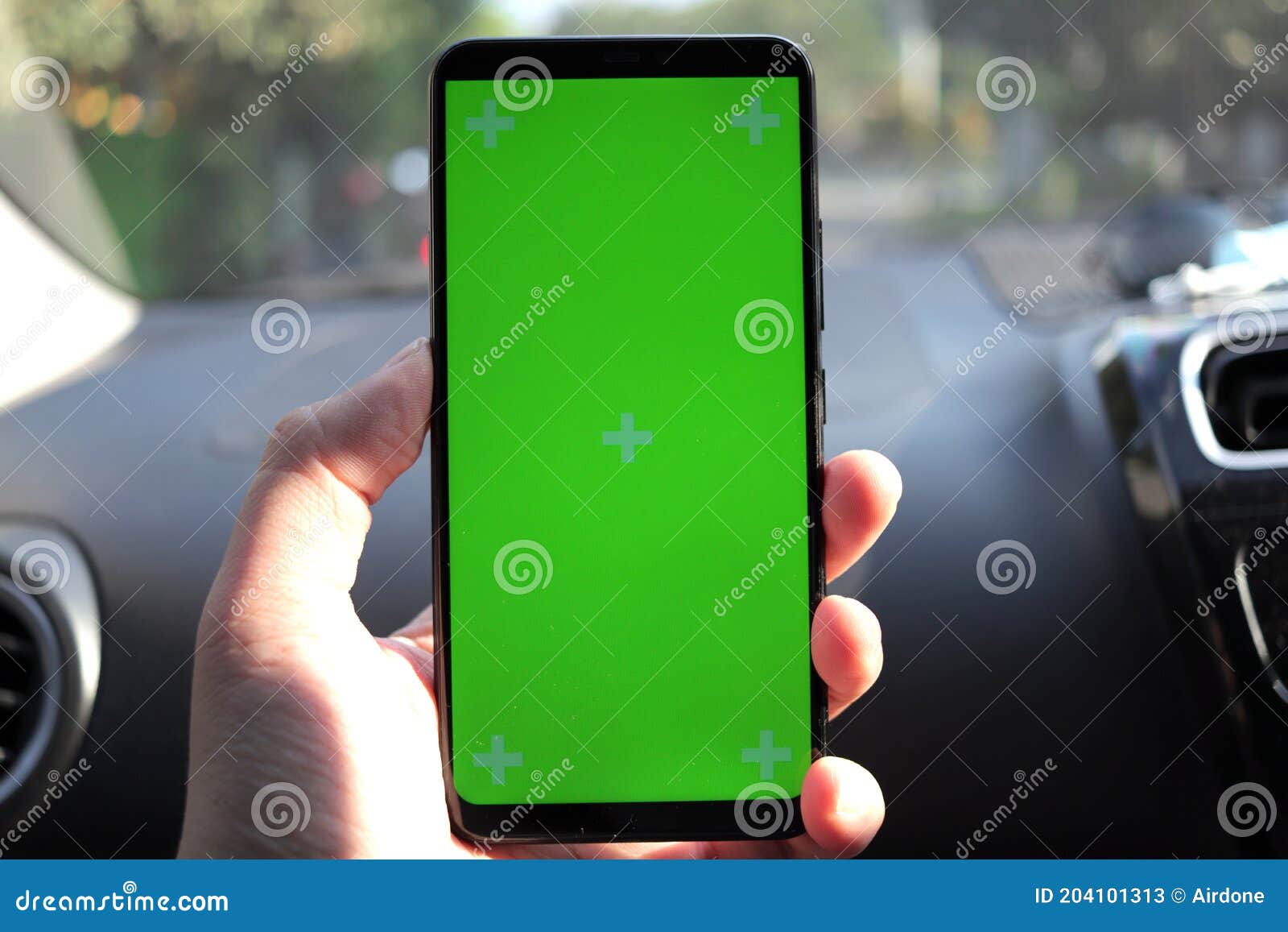 Smart Phone on Car Mock Up stock image. Image of equipment - 204101313