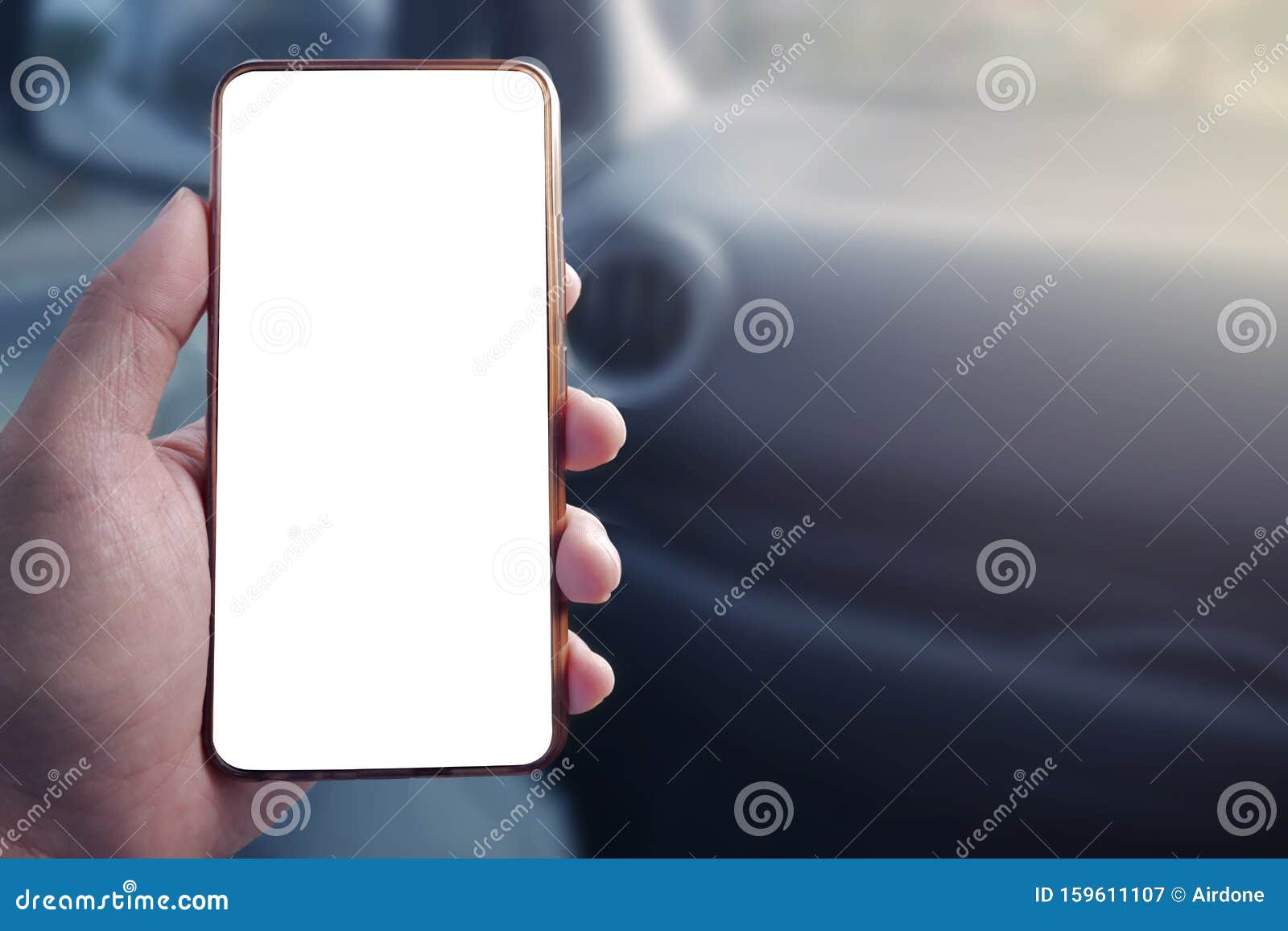 Smart Phone on Car Mock Up stock image. Image of auto - 159611107