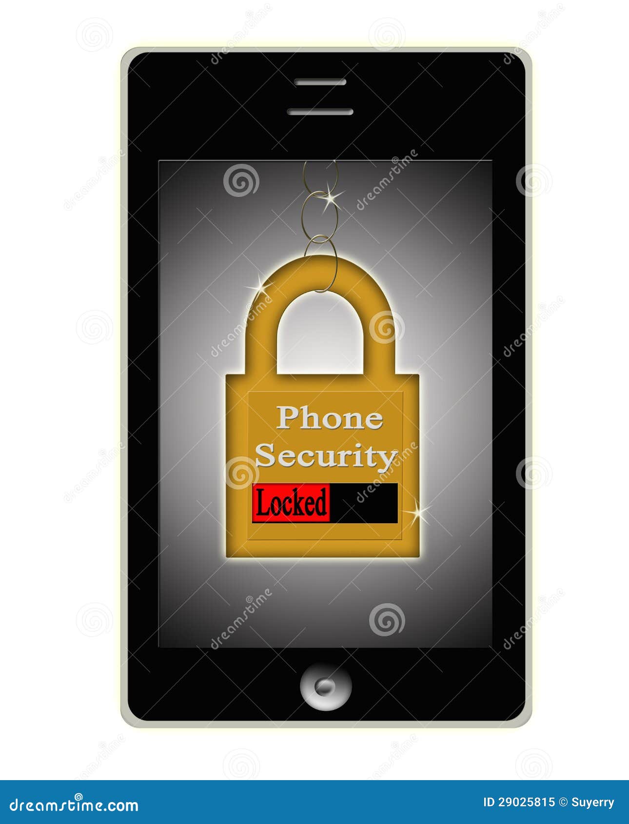 Smart Phone Cell Security Lock Concept Logo Stock Image - Illustration ...