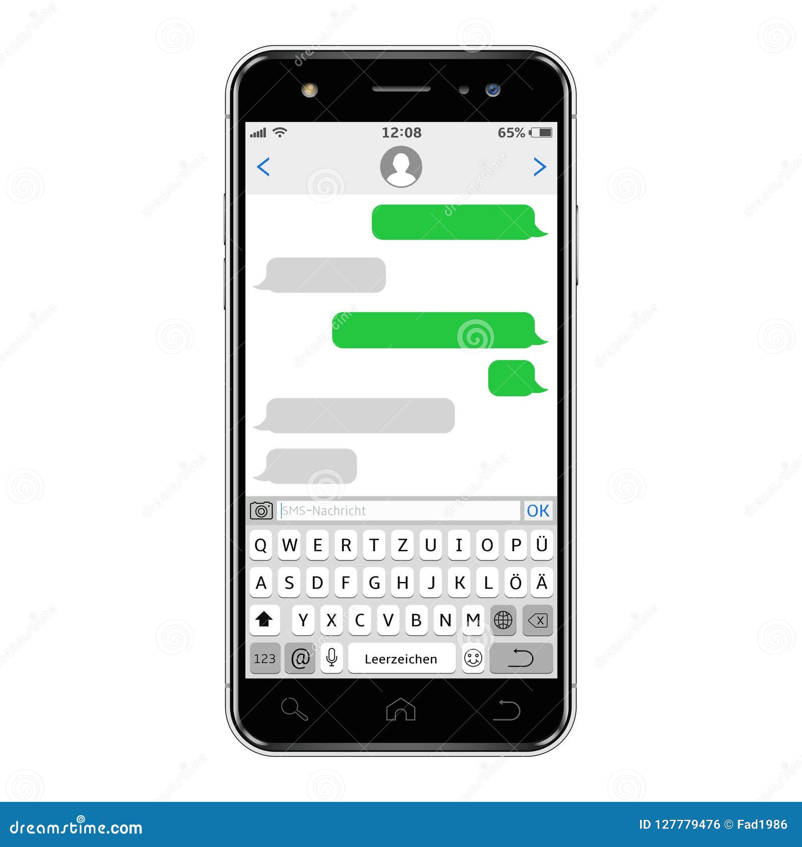 Virtual Keyboard Mobile App Page Onboard Screen Template. Tiny ...