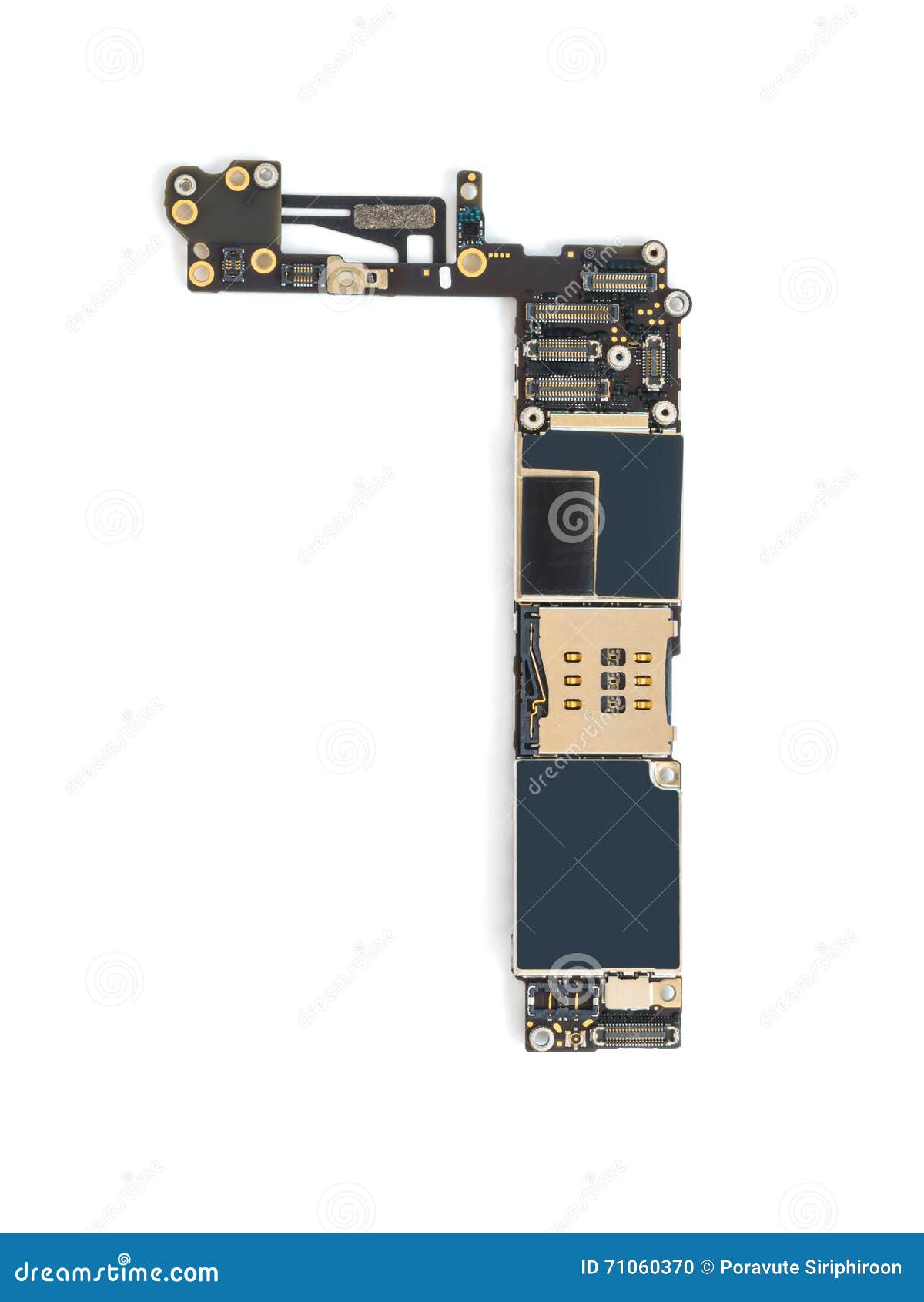 Smart Phone Circuit Board Isolate Stock Photo - Image of board ...