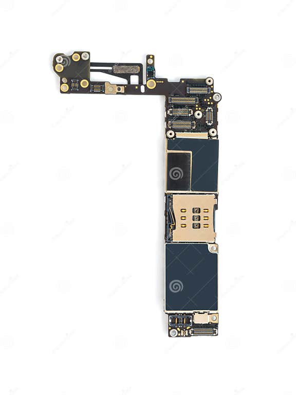 Smart Phone Circuit Board Isolate Stock Photo - Image of board ...