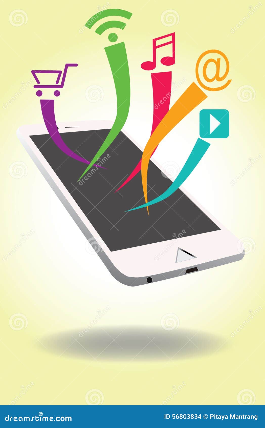 Smart phone Concept art stock vector. Illustration of computer - 56803834