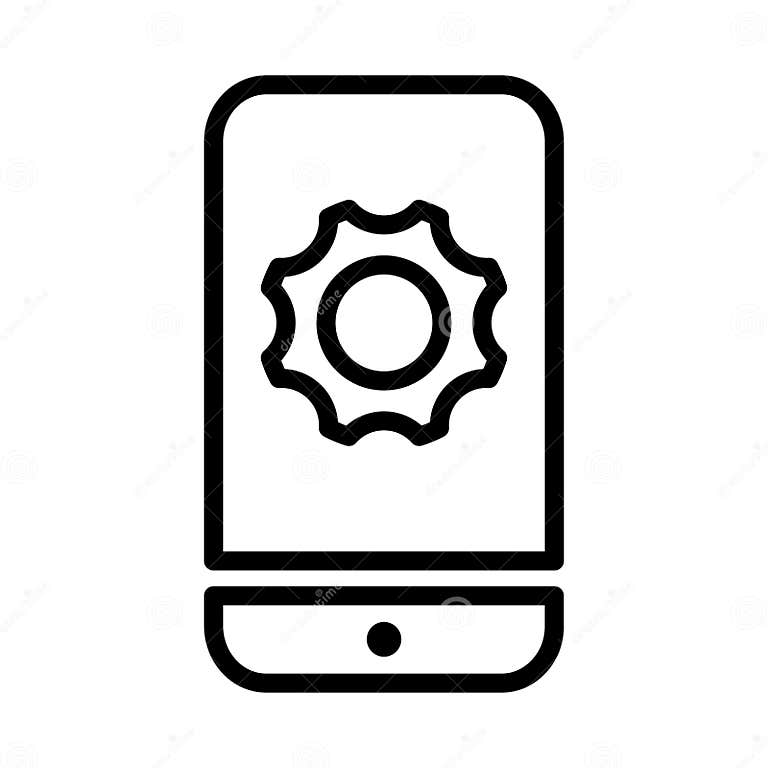 Smart Phone Configuration Icon Stock Vector - Illustration of icon ...