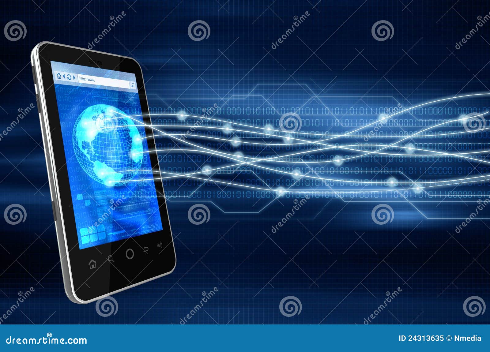 Smart Phone Connection Concept Stock Illustration - Illustration of ...