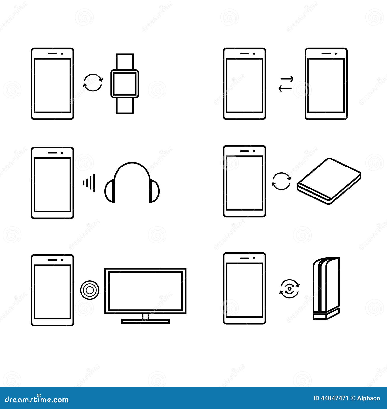 Smart Phone Connection Icon Stock Vector - Illustration of media ...