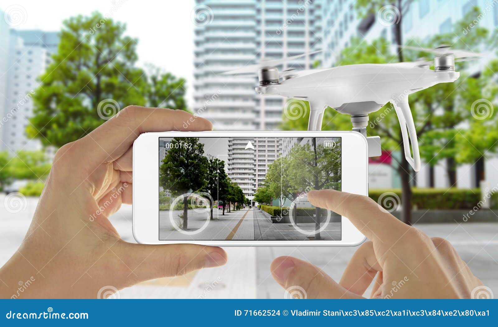 Smart Phone Control Drone with App Stock Photo - Image of mobile, robot ...