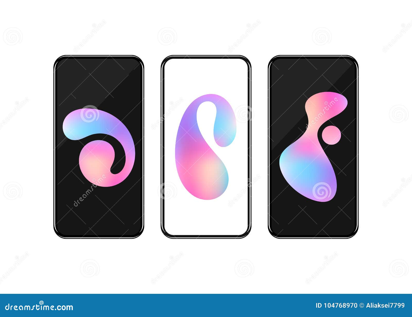 Smart Phone with Creative Shapes. Vector Illustration Stock Vector ...