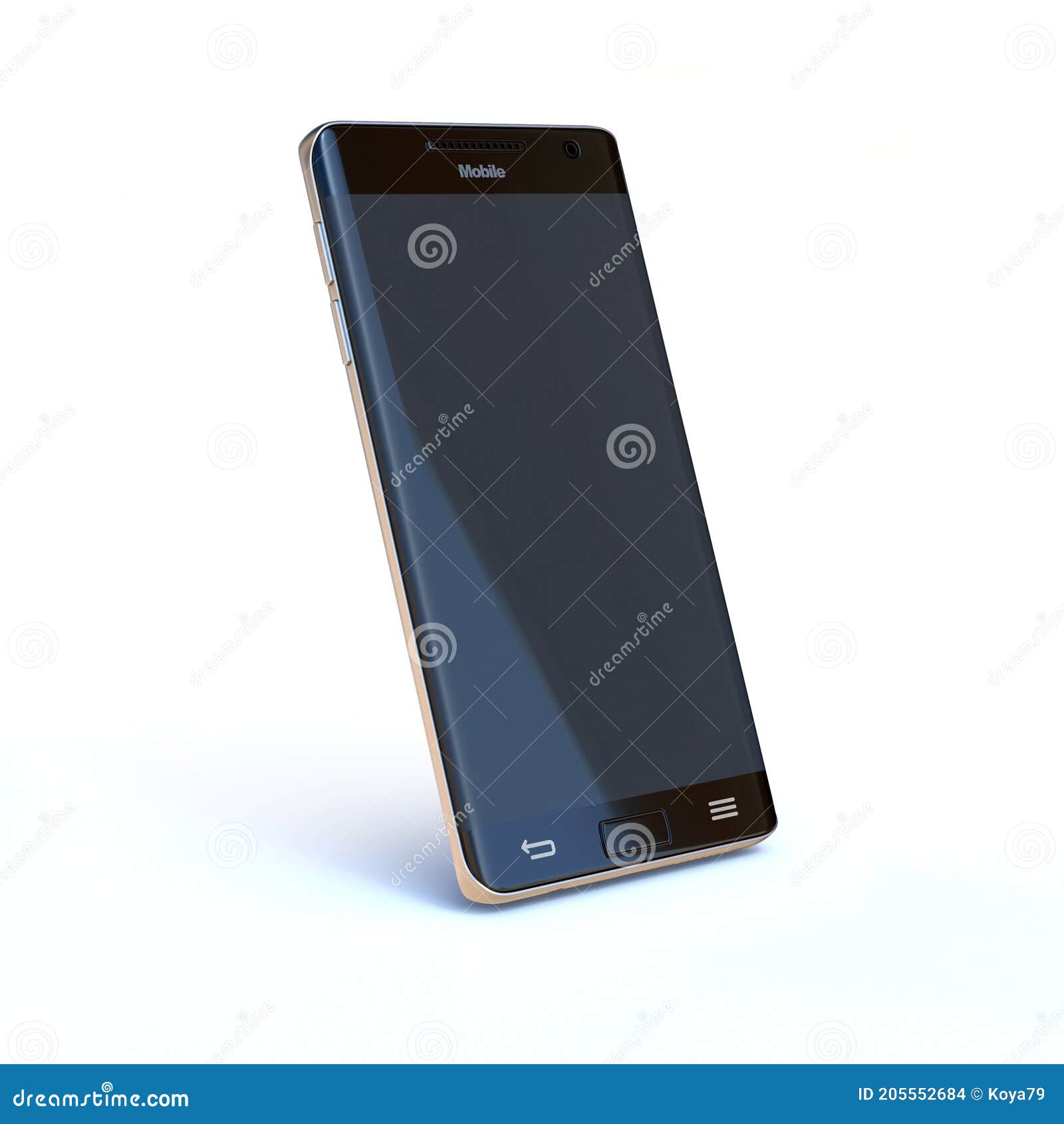 Smart phone 3d rendering stock illustration. Illustration of cellular ...