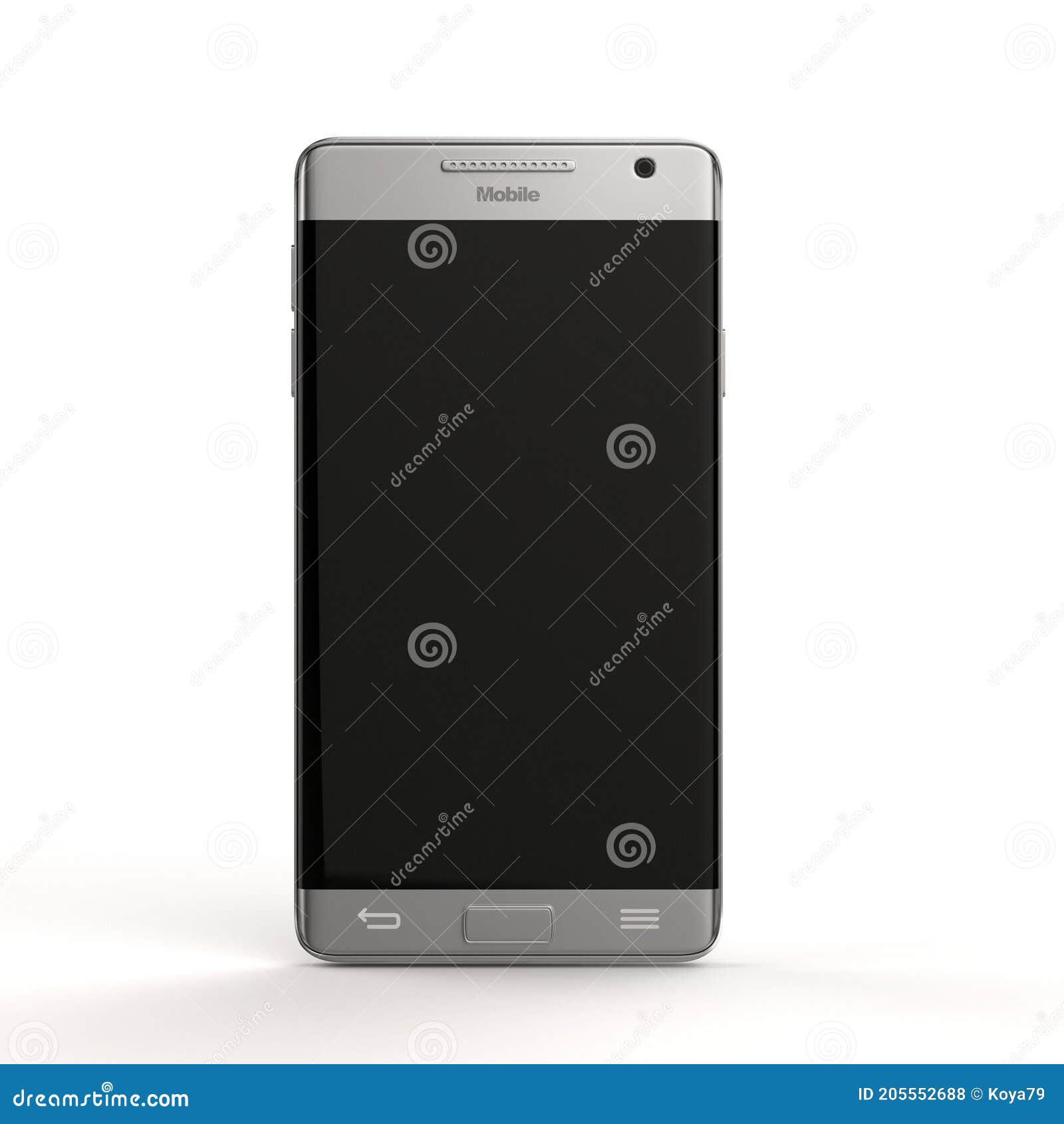 Smart phone 3d rendering stock illustration. Illustration of metal ...