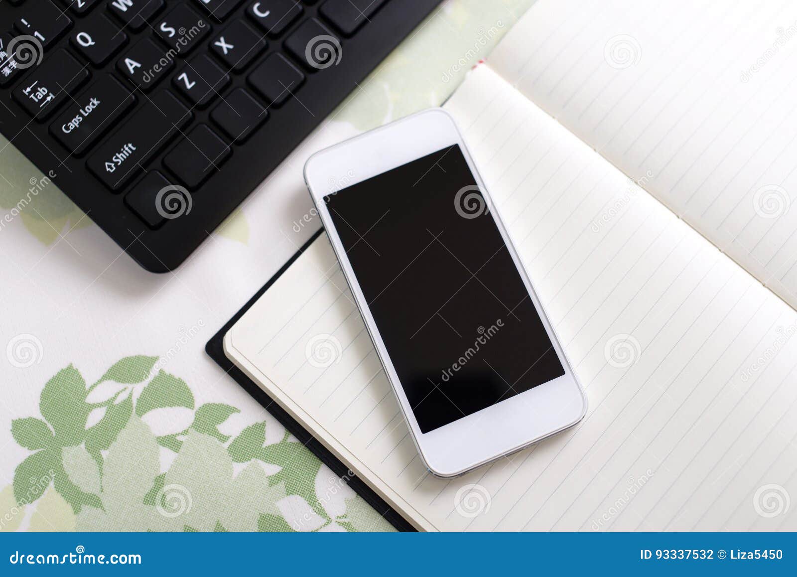 Smart phone on the desk stock photo. Image of consume - 93337532