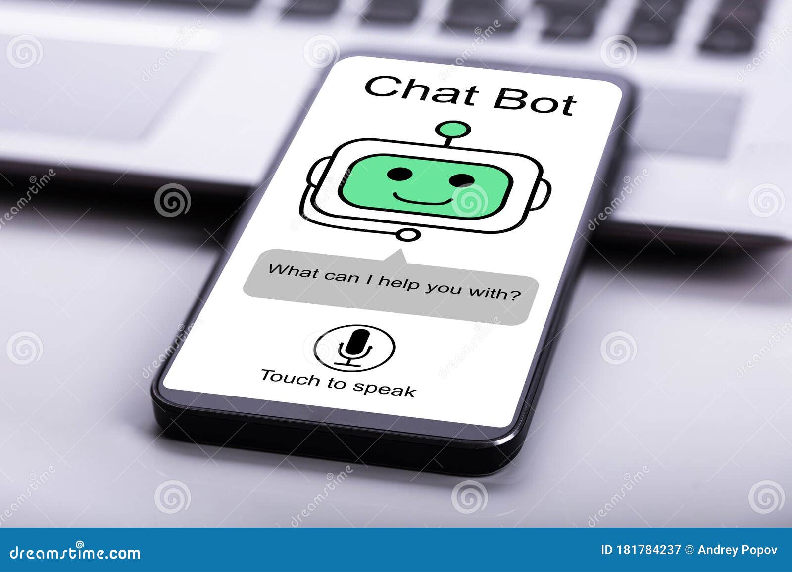 Cellphone with Chat Bot Application on Display Editorial Photography ...