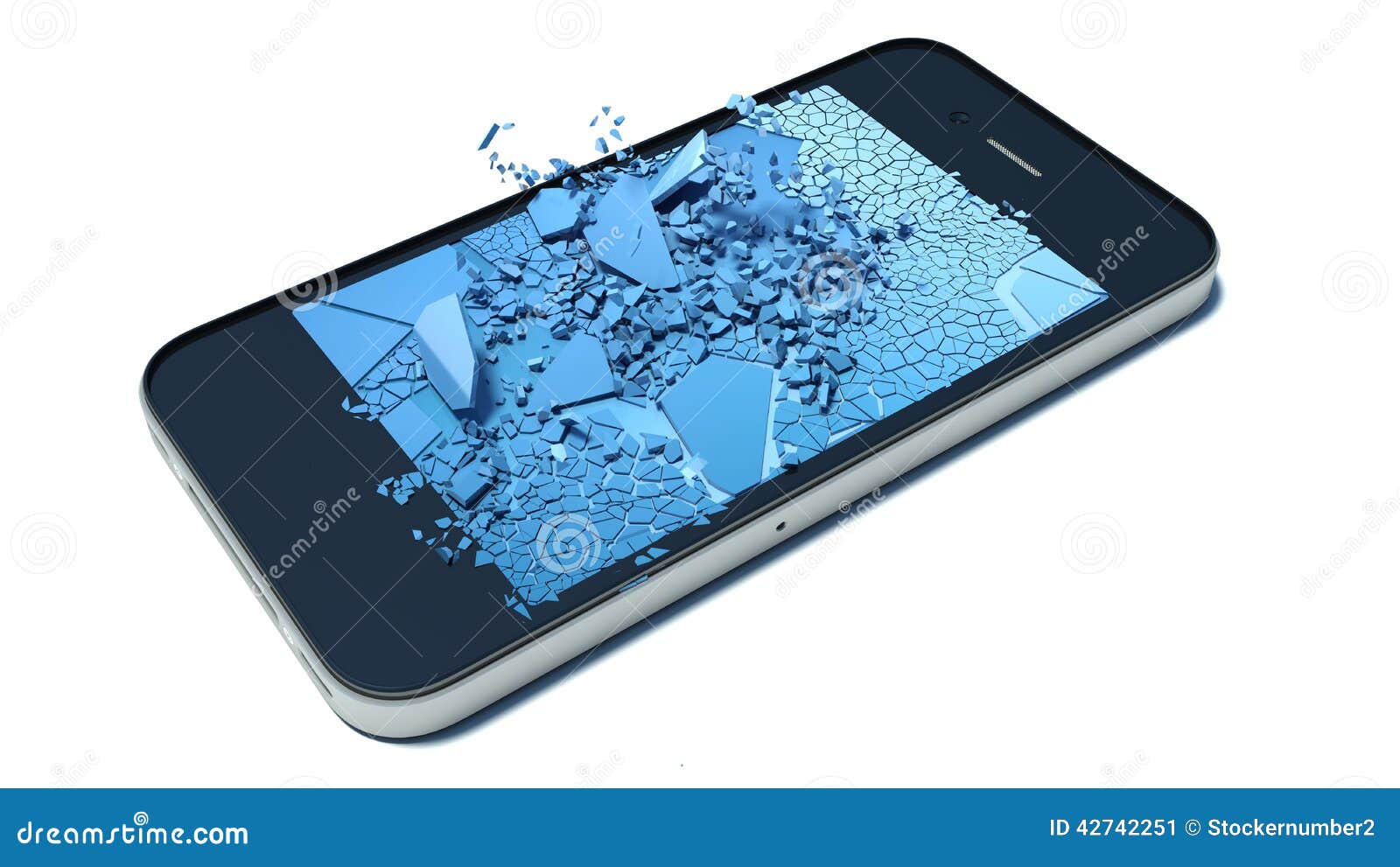 Smart Phone di vetro rotto illustrazione di stock. Illustrazione di ...