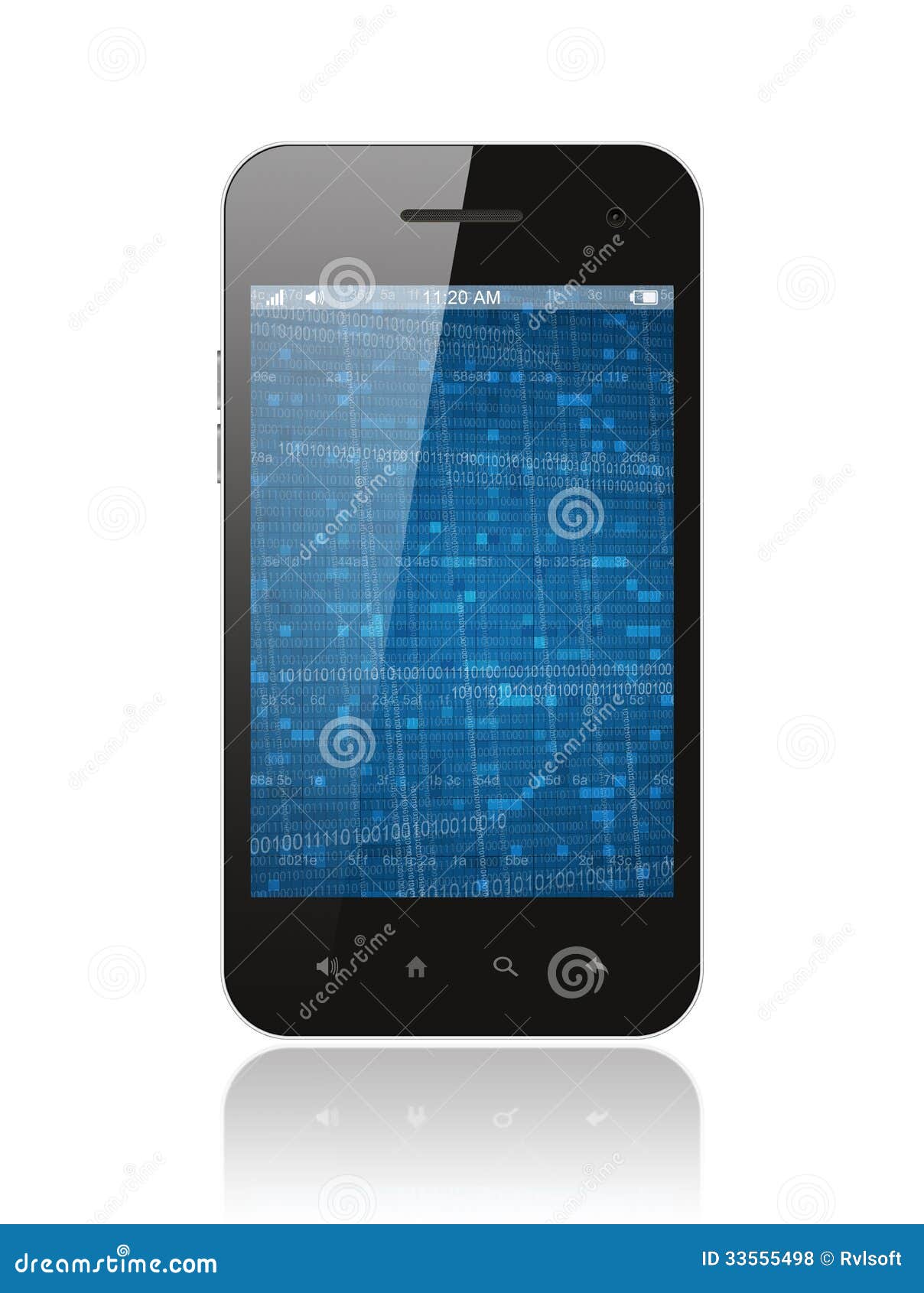 Smart Phone with Digital Background Stock Illustration - Illustration ...