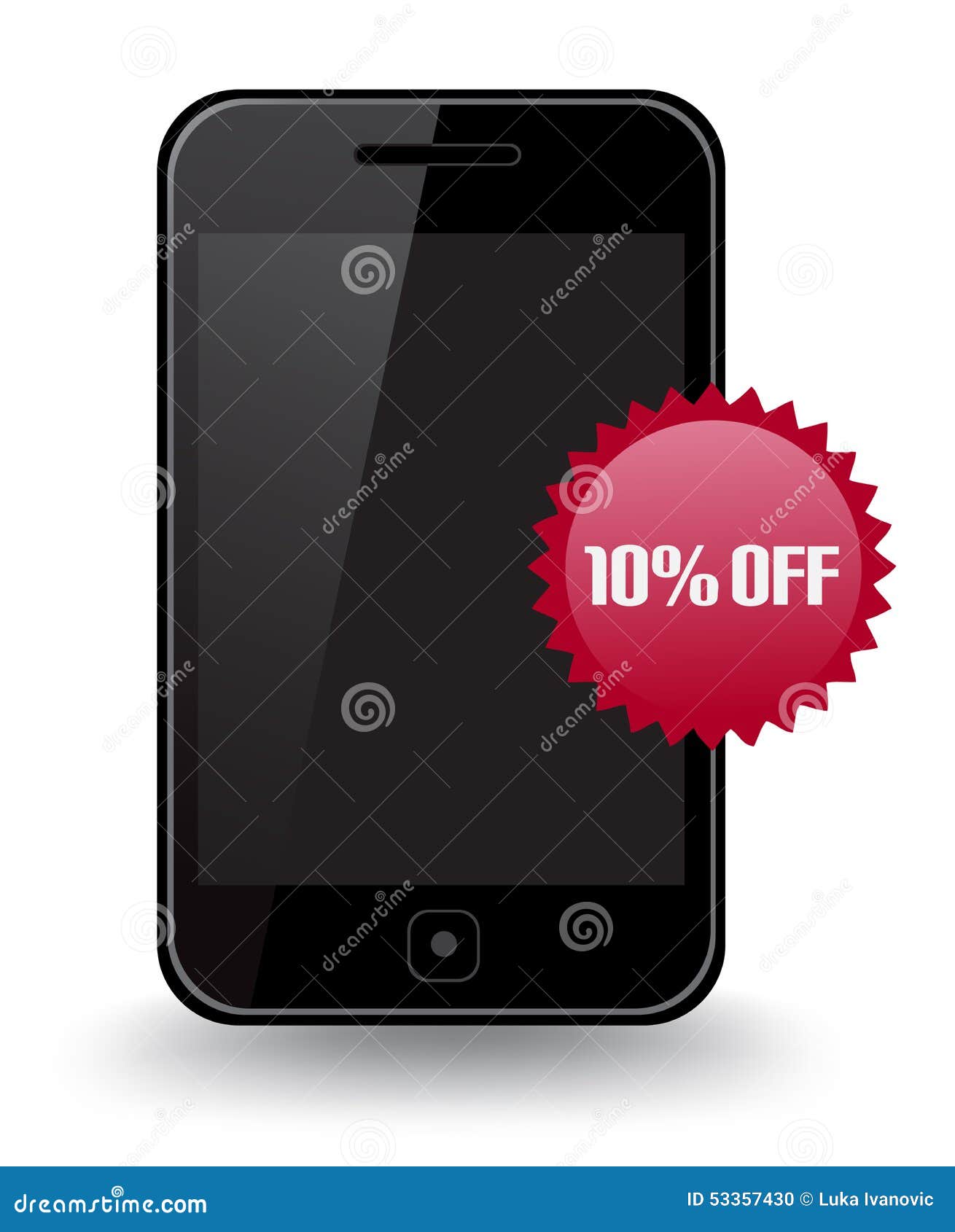 Smart Phone Discount stock illustration. Illustration of phone - 53357430