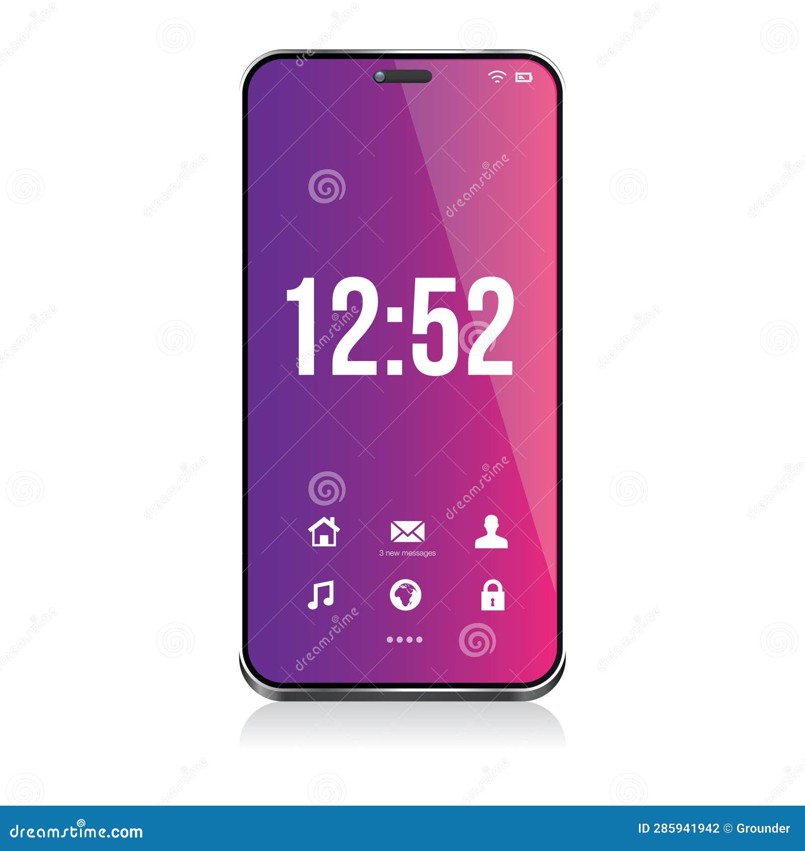 Smart Phone Display Concept Device Vector Stock Vector - Illustration ...