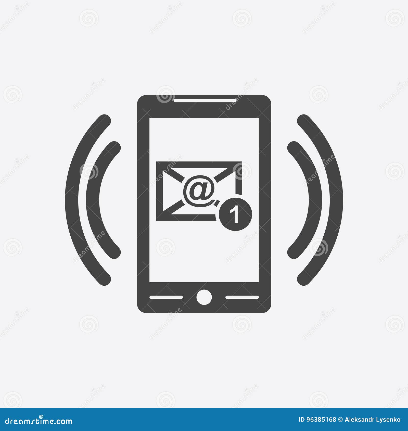 Smart Phone with Email Symbol on the Screen. Vector Illustration Stock ...