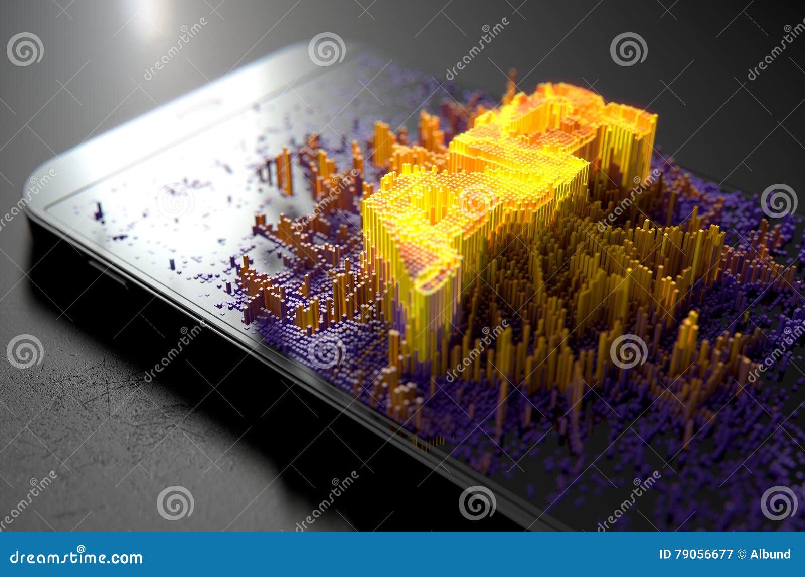 Smart Phone Emanating Augmented Reality Stock Illustration ...
