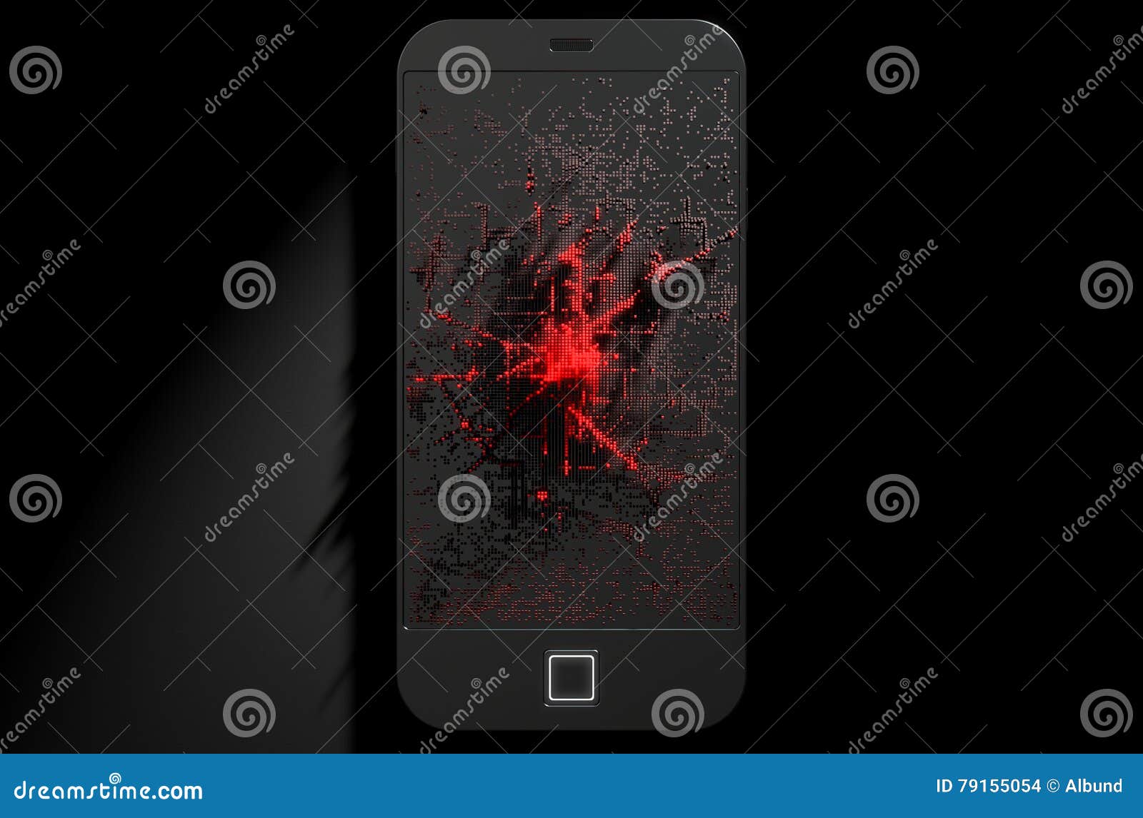 Smart Phone Emanating Infection Stock Illustration - Illustration of ...