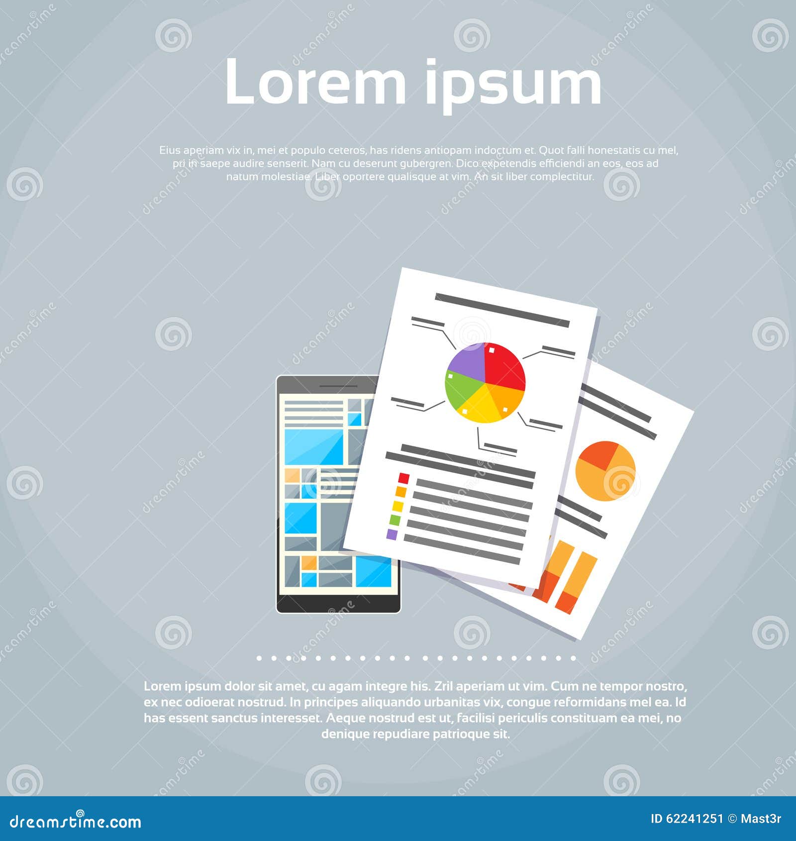 Smart Phone Finance Document Chart Infographics Stock Vector ...