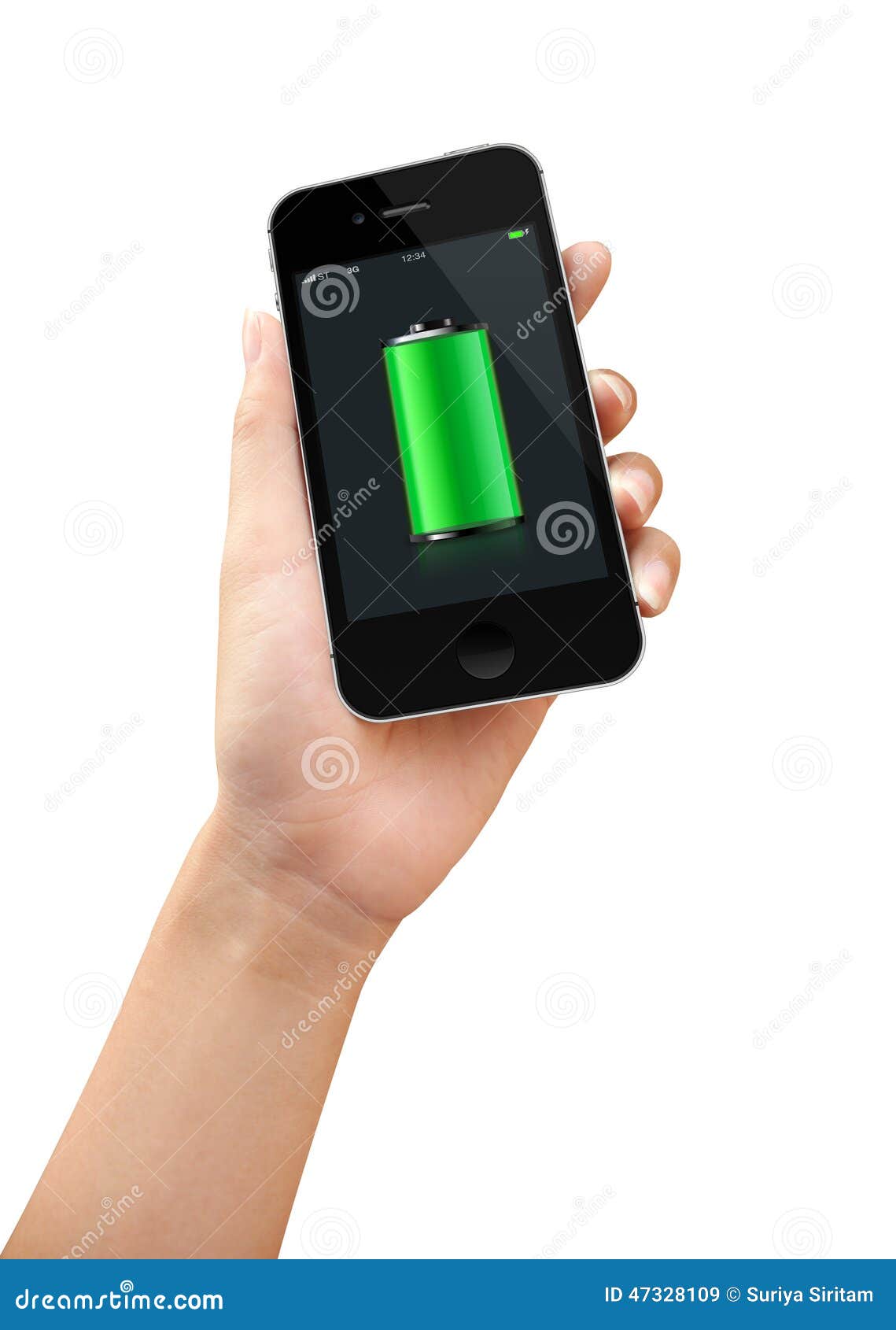 Smart Phone Full Battery stock image. Image of charging - 47328109