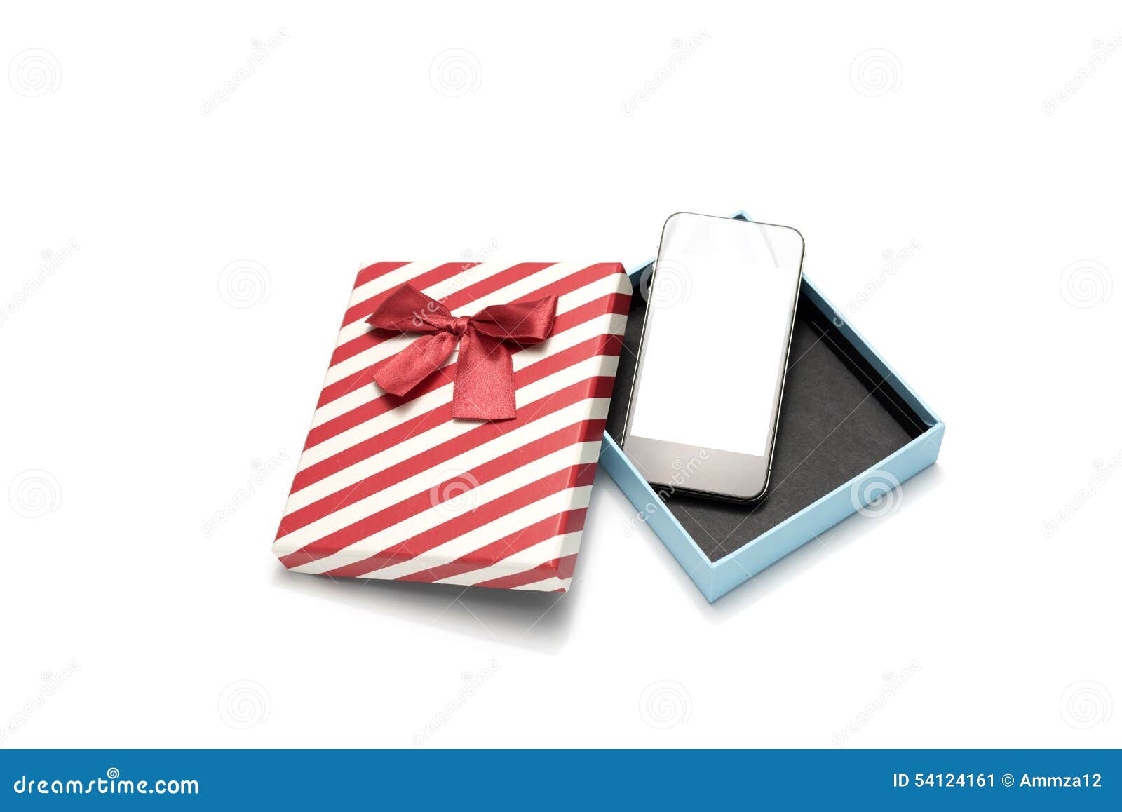 Smart phone and gift box stock image. Image of cellphone - 54124161
