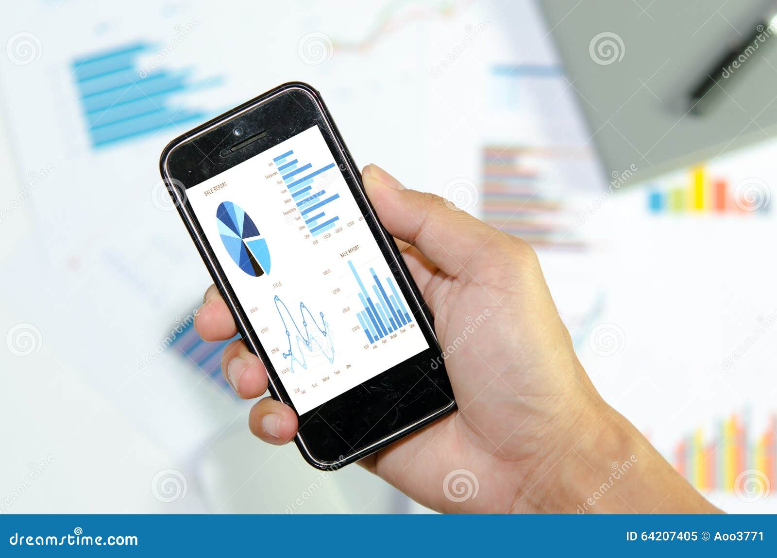 Smart phone graph stock image. Image of information, control - 64207405
